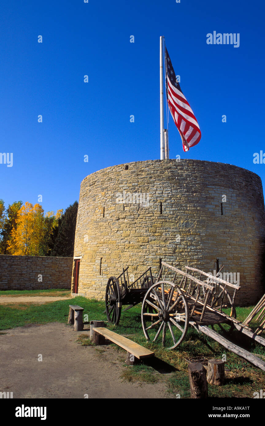Guard tower and wooden carts at Fort Snelling Fort Snelling State Park ...