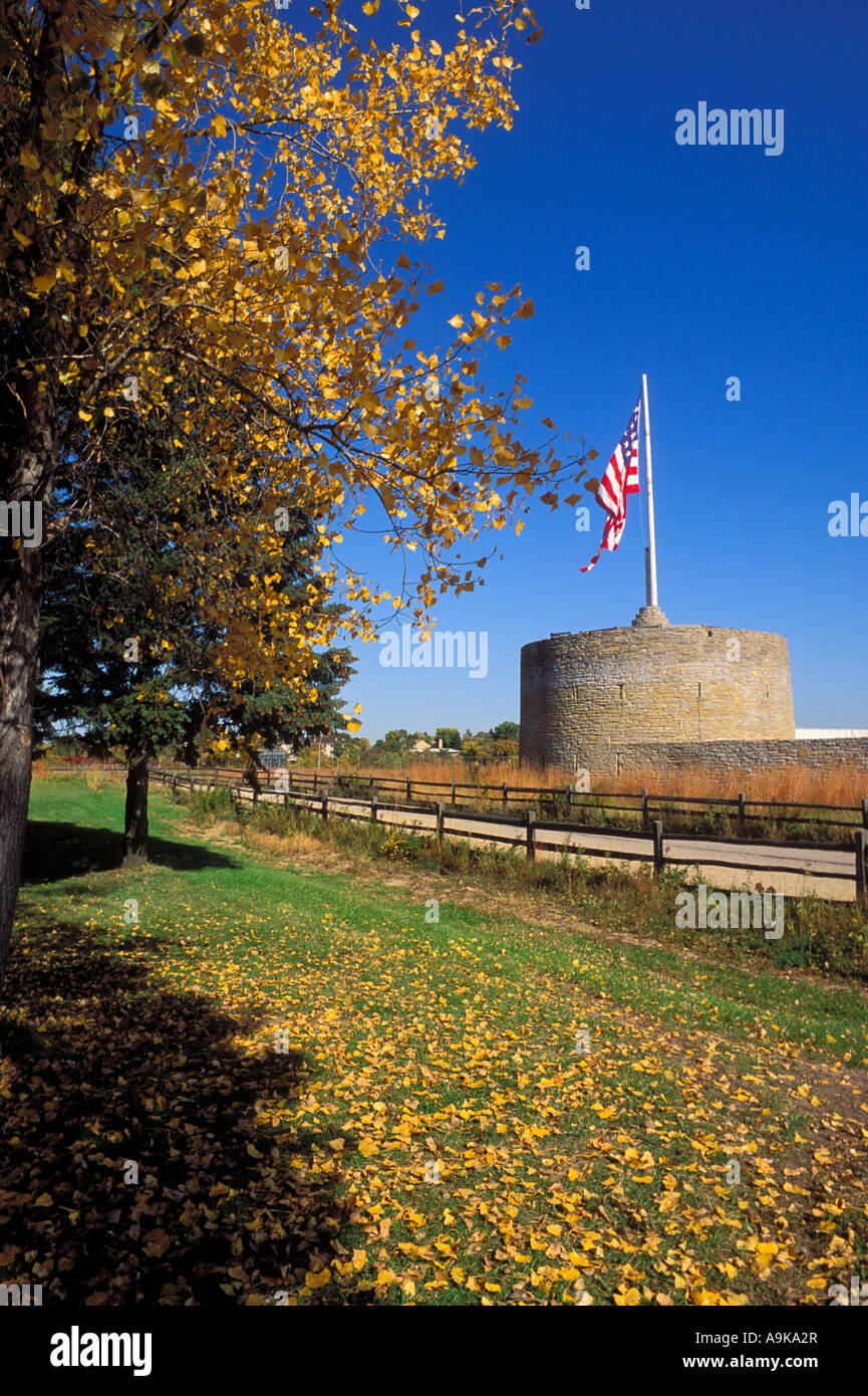 The guard tower and fall color at Fort Snelling Fort Snelling State ...