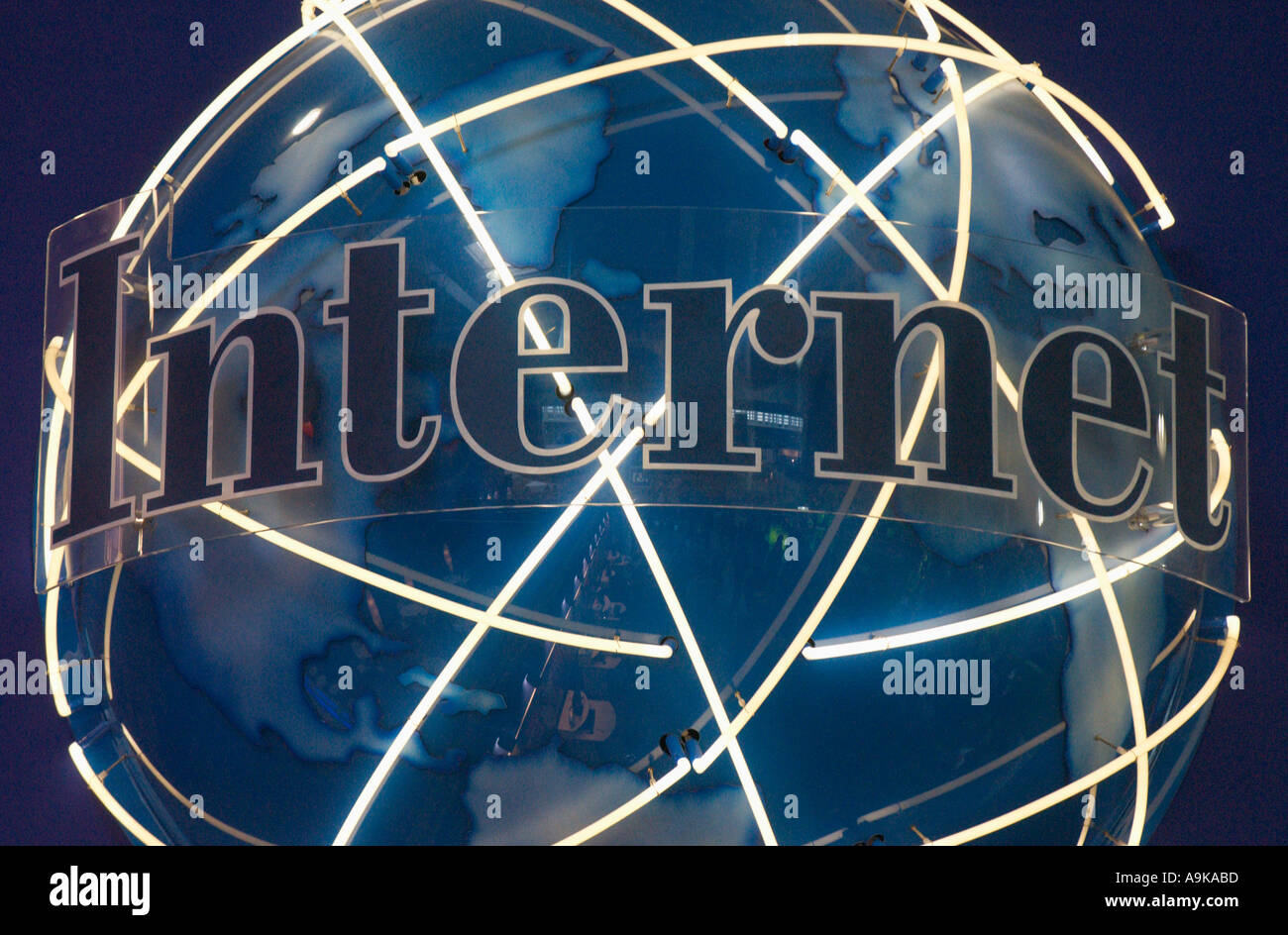 Internet symbol on the Computer Fair CeBIT 2004 Stock Photo - Alamy