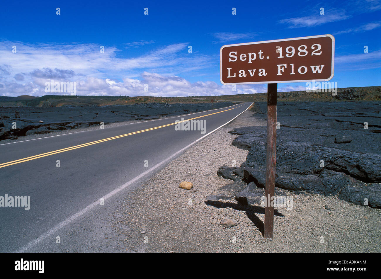 1982 lava flow sign and road hi-res stock photography and images - Alamy