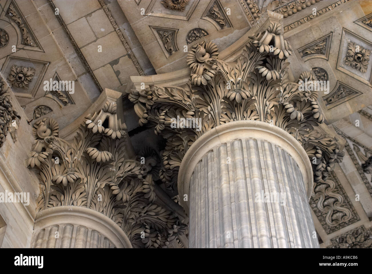 Architectural detail from the columns of the Pantheon Paris France ...