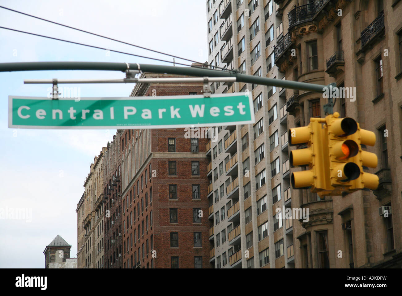 Sign for Central Park West New York City USA Stock Photo - Alamy