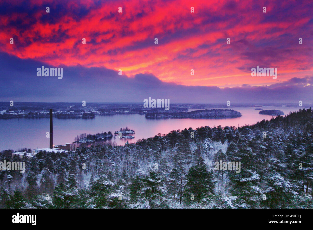 Scene from Pyynikki lookout tower, Finland, Tampere Stock Photo - Alamy