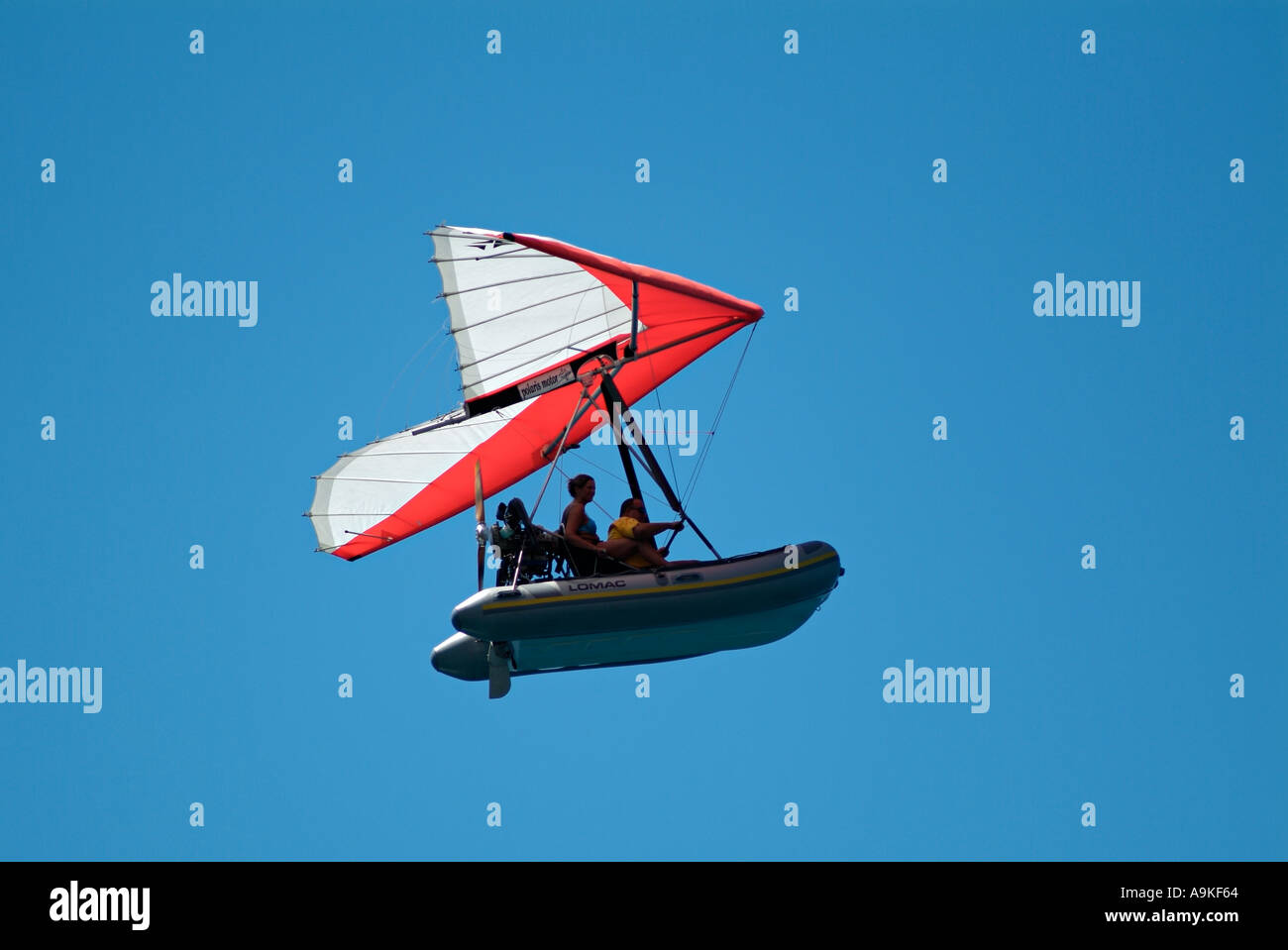 Microlight boat in flight against hi-res stock photography and images ...
