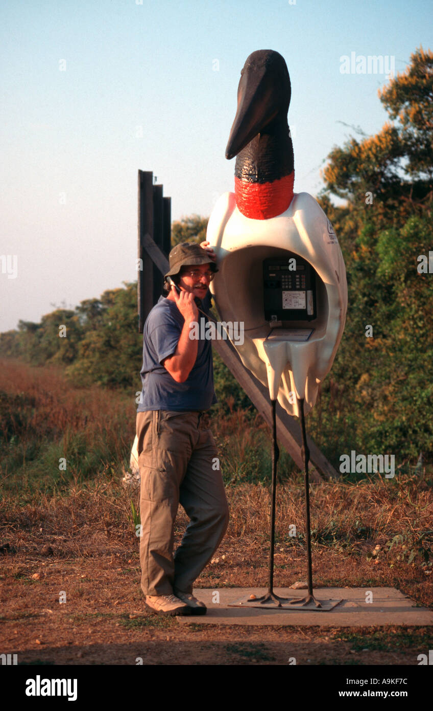 Phone booth on the Transpantaneira Northern Pantanal Brazil Stock Photo ...