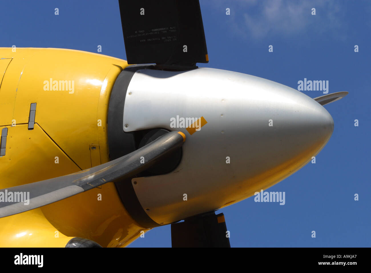 Modern Pratt Whitney turboprop aircraft engine Stock Photo - Alamy