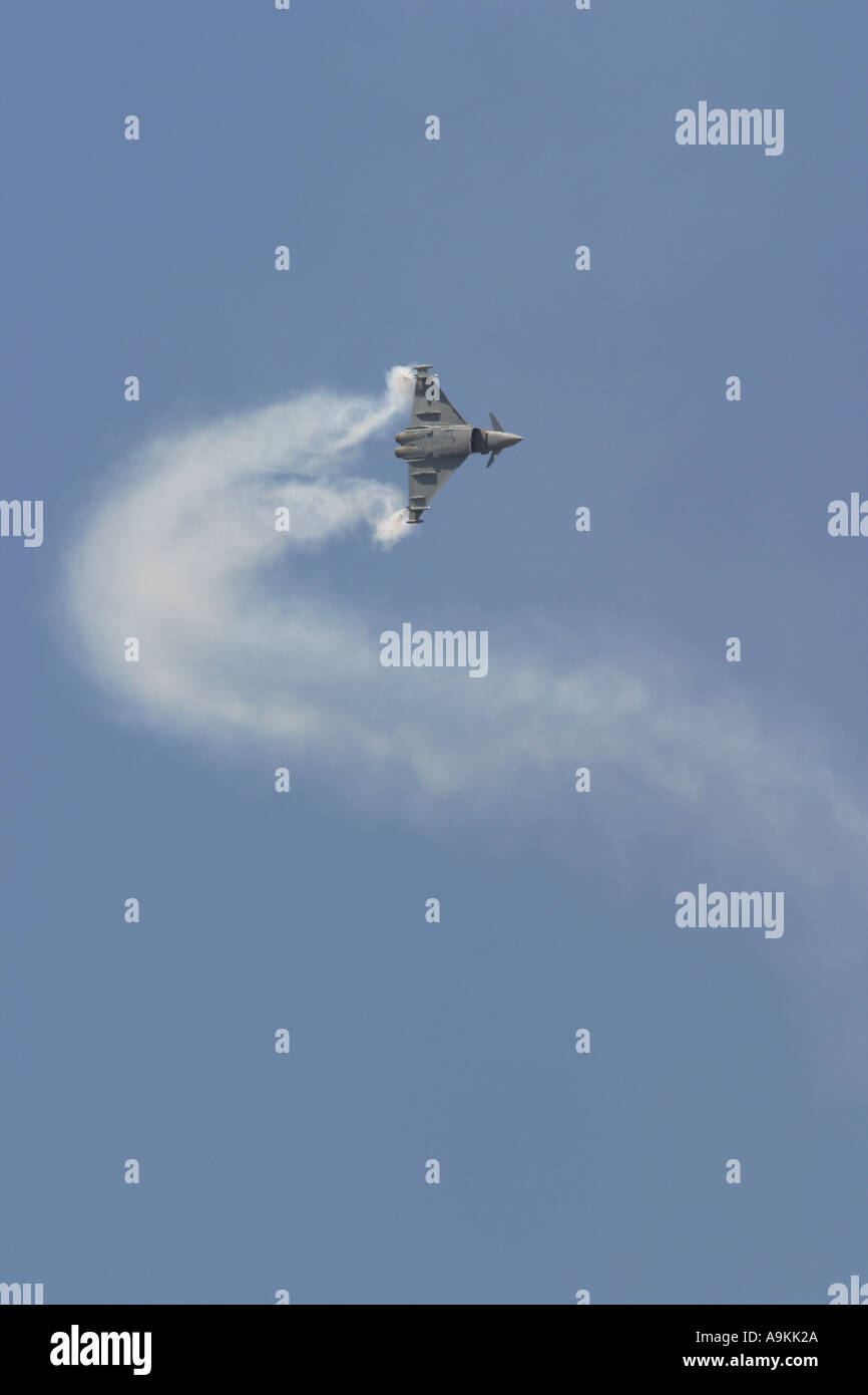 Eurofighter Typhoon interceptor modern jet fighter turns and twists ...