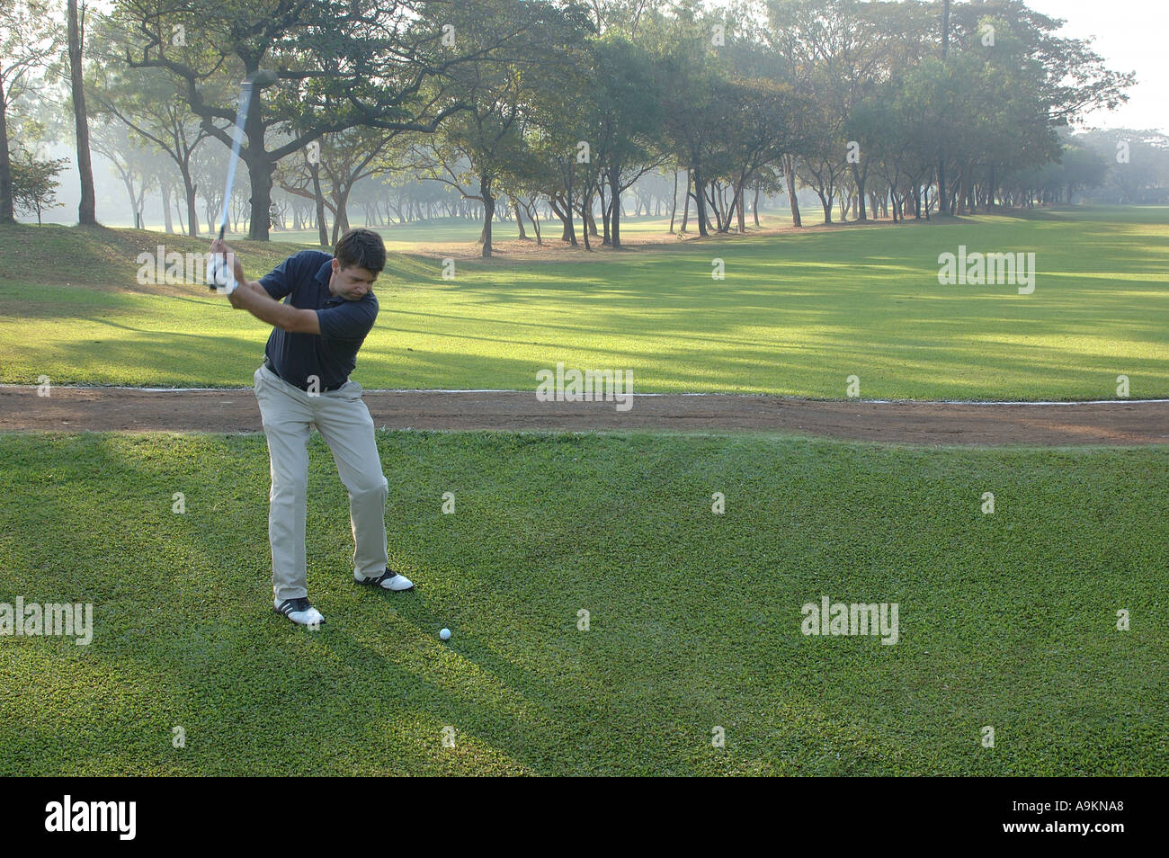 Golf stick ball hitting hi-res stock photography and images - Alamy