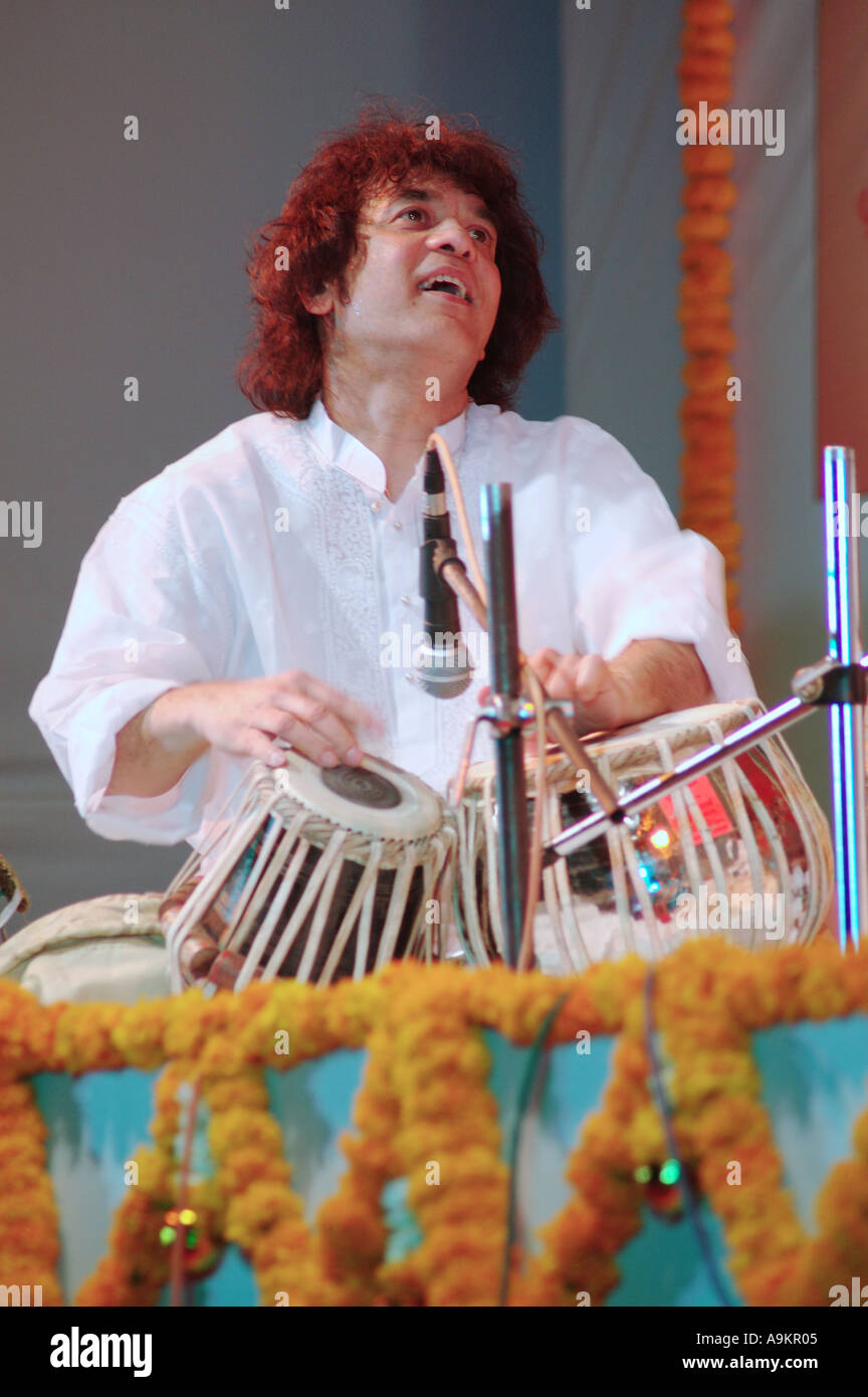 Ustad Zakir Hussain, Indian tabla player virtuoso, composer ... Ustad Zakir Hussain, Indian tabla player virtuoso, composer ...