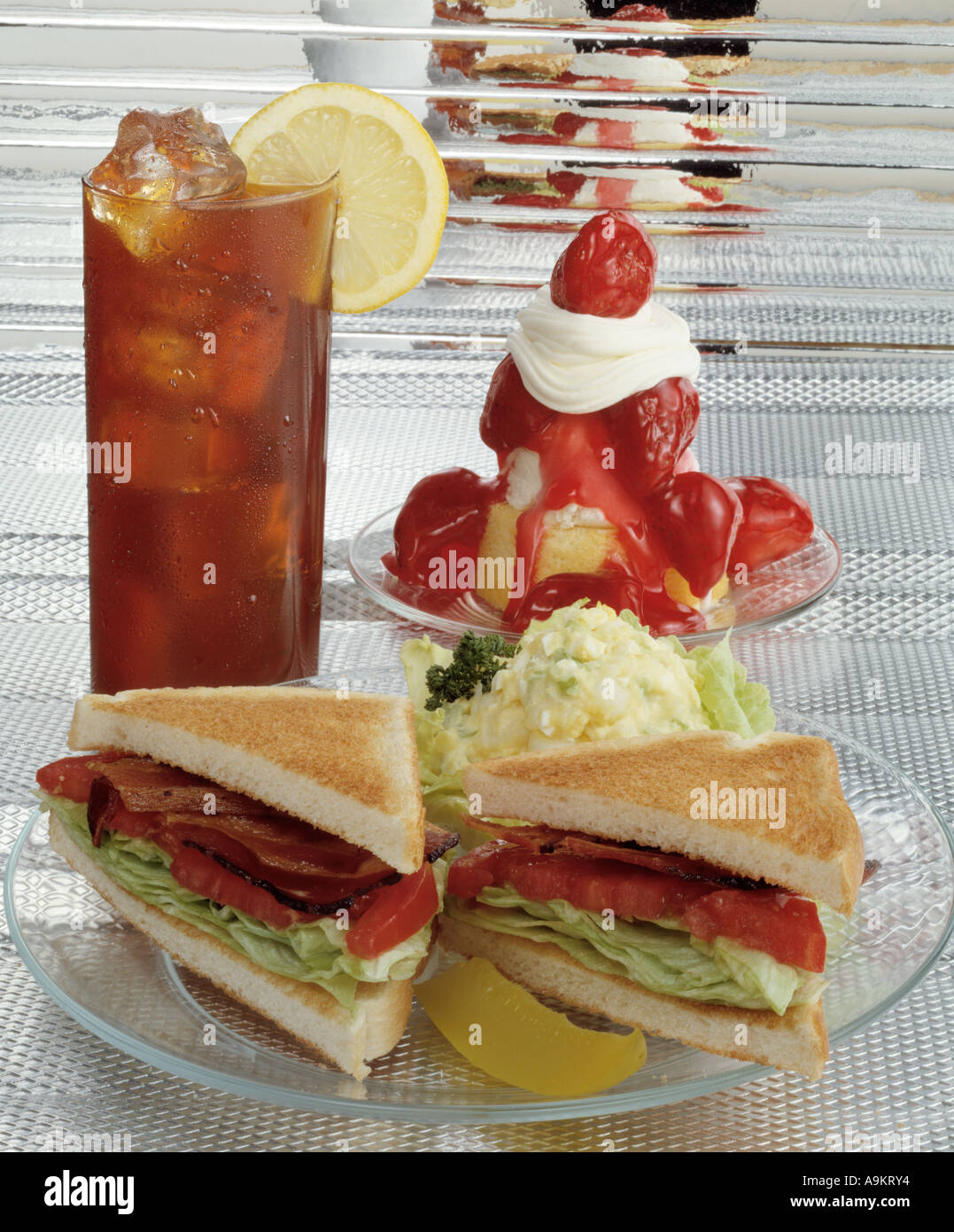 bacon lettuce tomato tomatoe sandwich toast toasted bread pickle potato ...