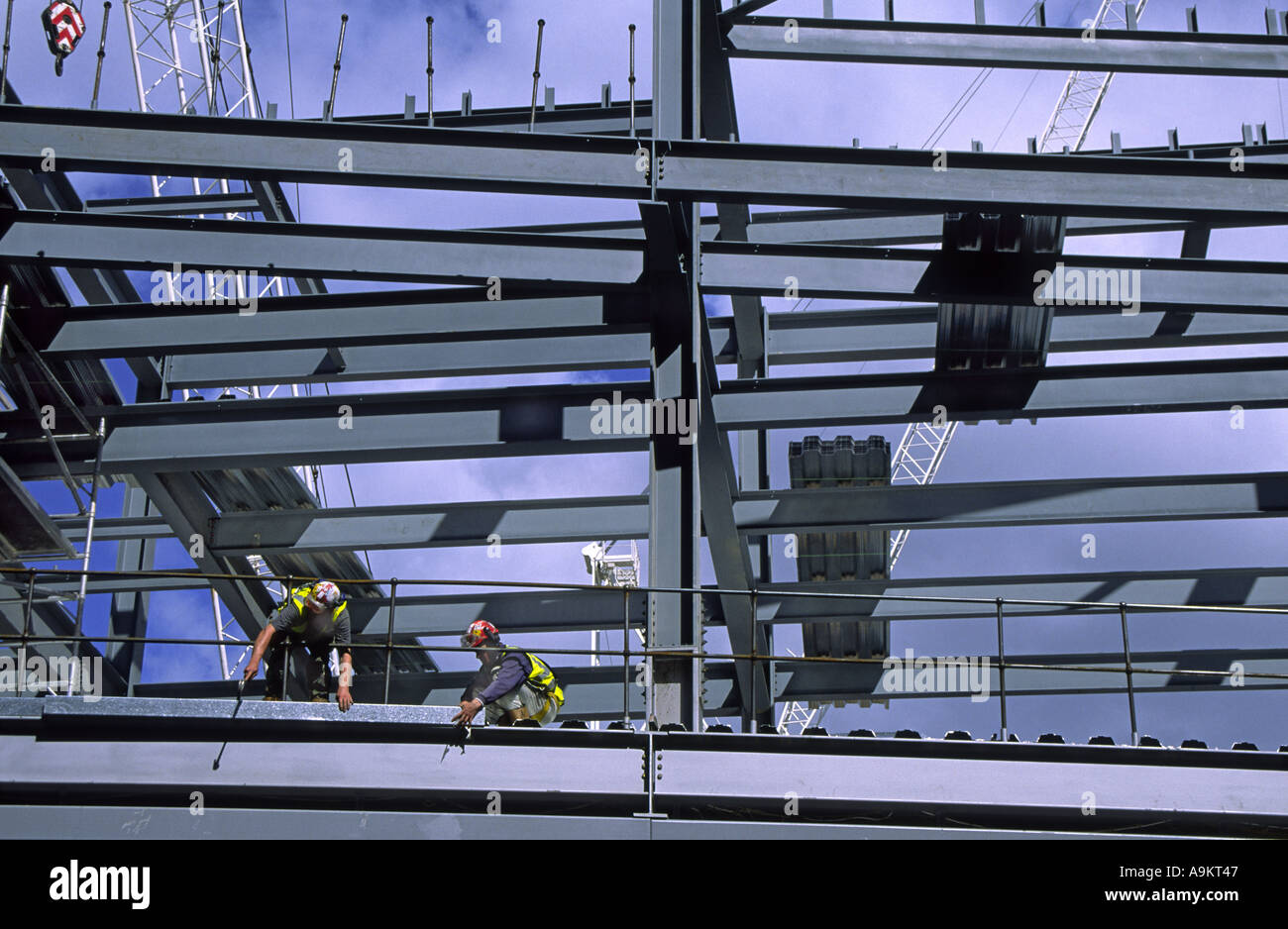 Steel Constuction in Manchester Centre, UK Stock Photo - Alamy