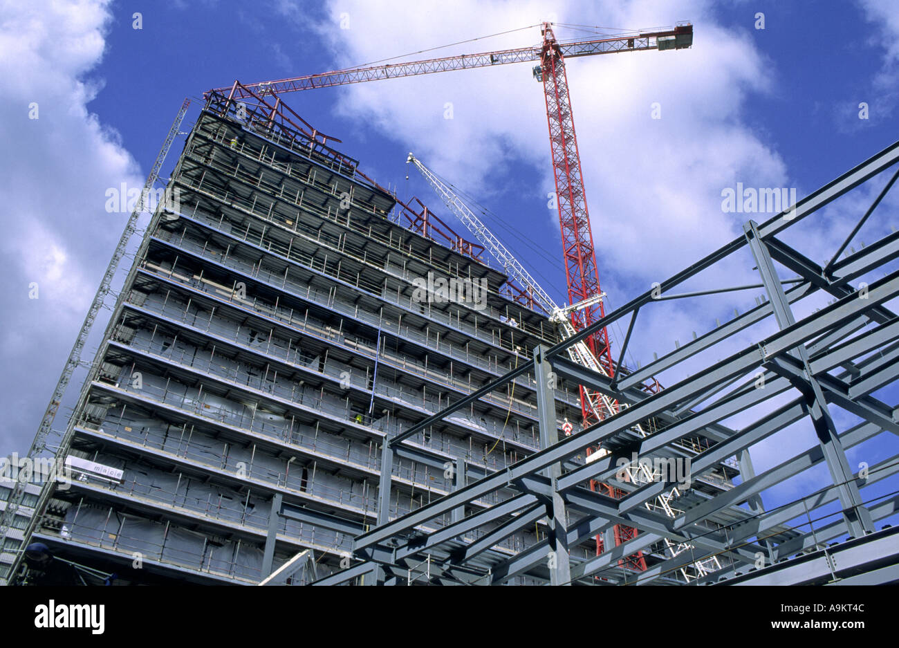 Steel Constuction in Manchester Centre, UK Stock Photo - Alamy
