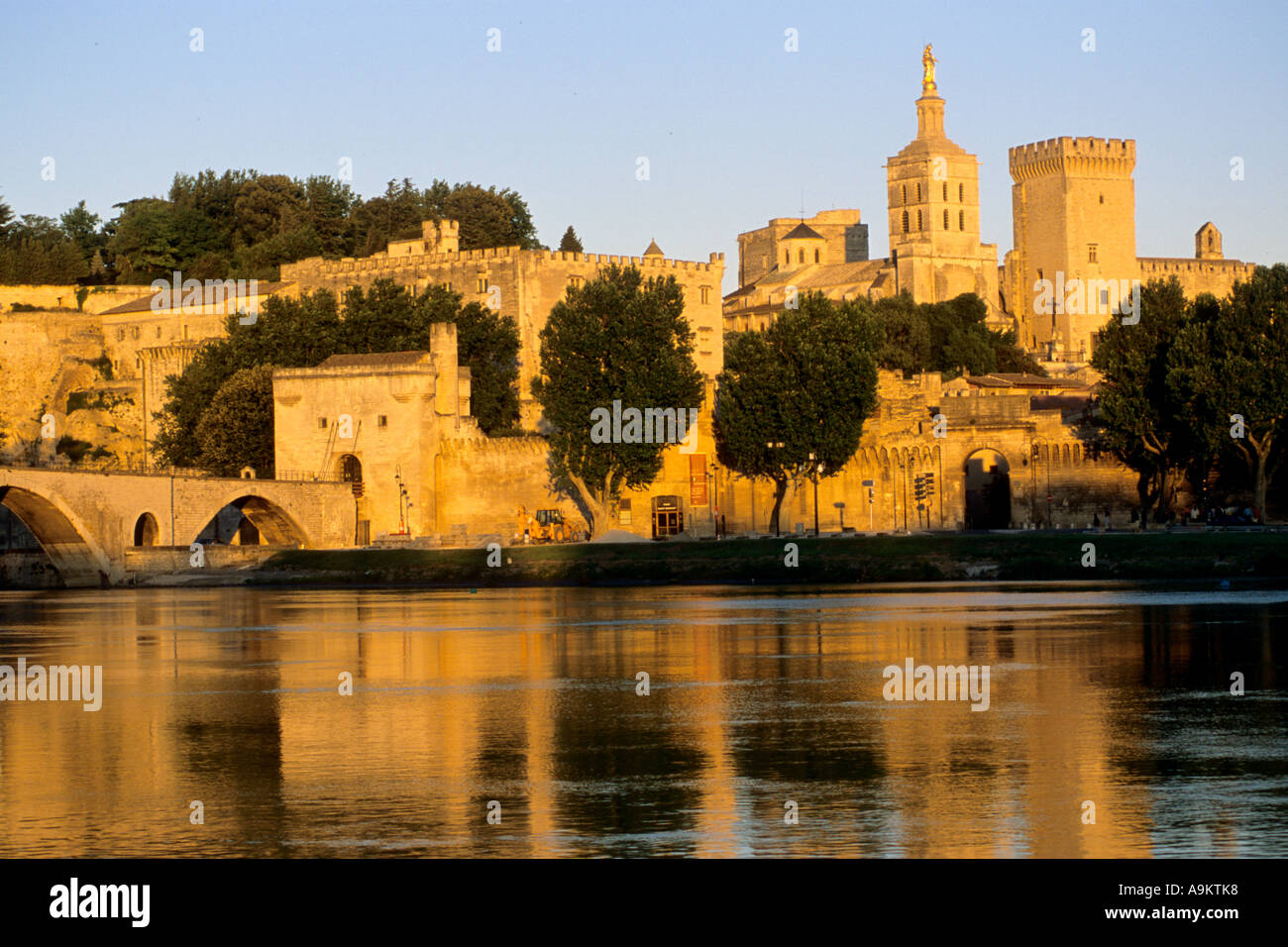 France Provence Avignon skyline Rhône River Stock Photo - Alamy