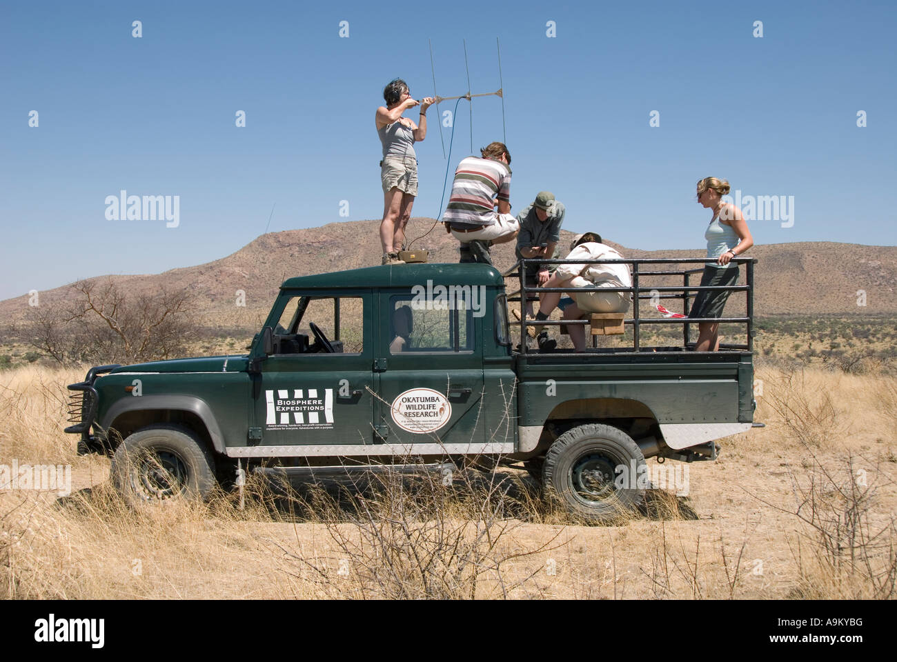 Biosphere Expedition volunteers using radio telemetry direction finding ...