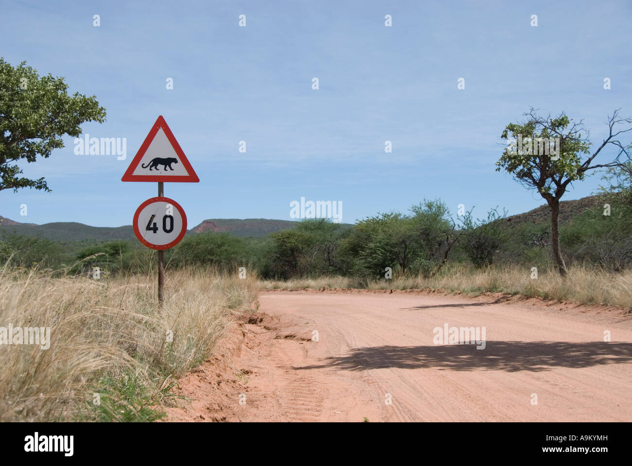 Leopard road sign hi-res stock photography and images - Alamy