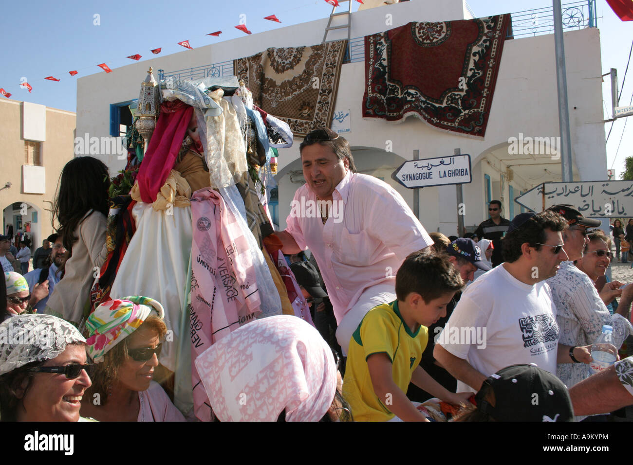 The Lag B'Omer festival at the La Griba synagogue Djerba Stock Photo ...