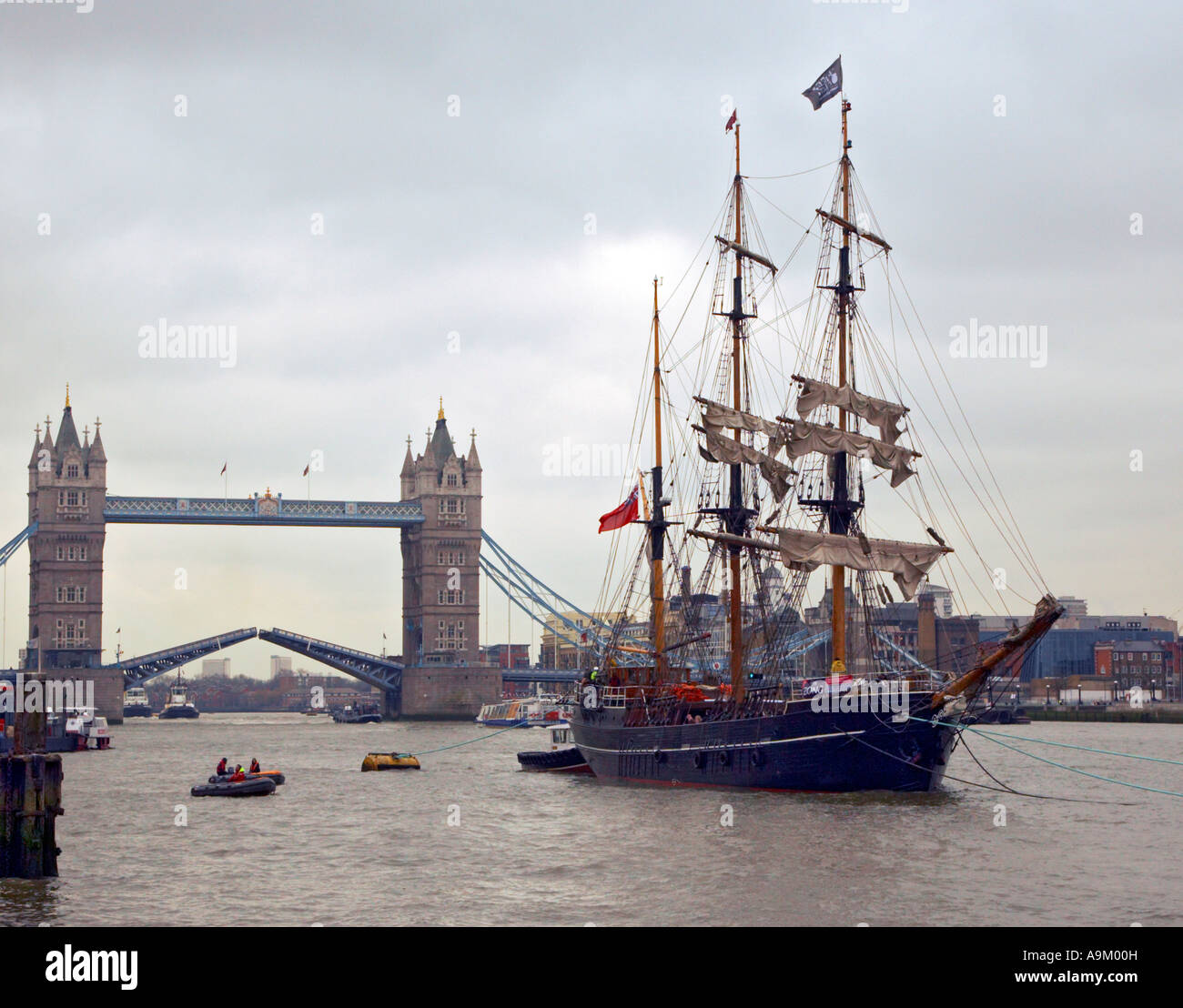 The Zong, a replica of an 18th century wooden square rigger used as a ...