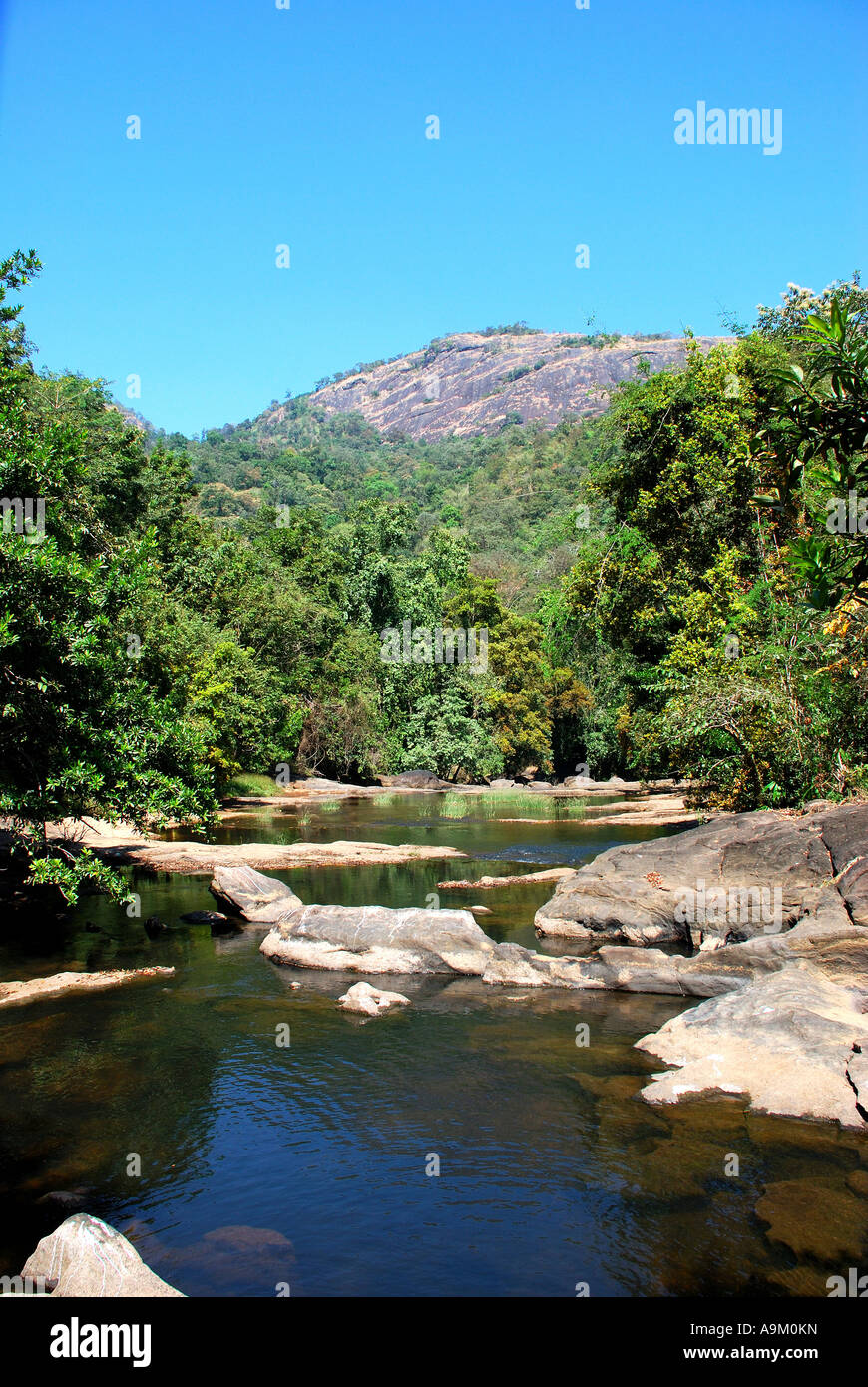 Landscape in Thommankutthu river kerala Idukki Stock Photo - Alamy