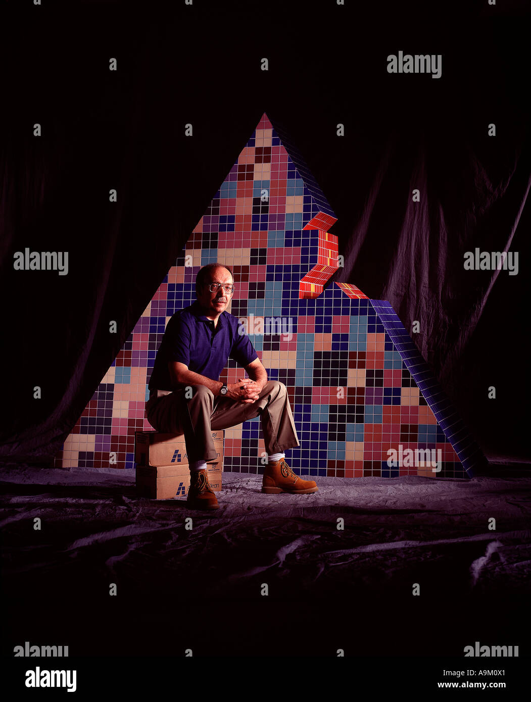 master craftsman ceramic tiler Stock Photo - Alamy