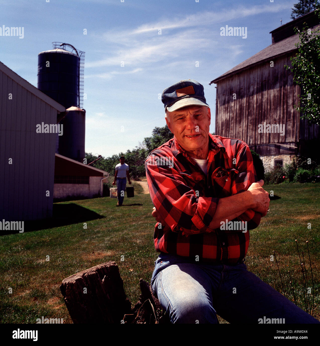 farmer farm Lancaster PA Pennsylvania barn silo barnyard tractor rural ...