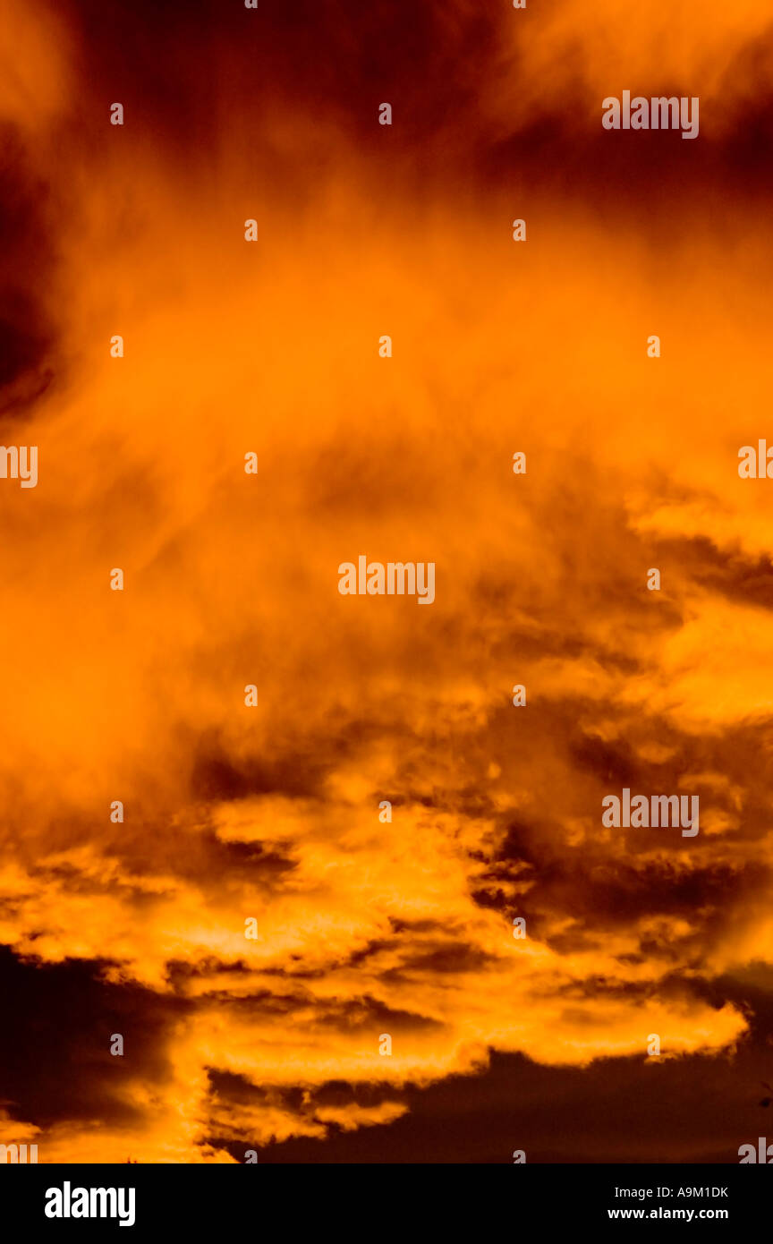 clouds at sunset with intense color Stock Photo - Alamy