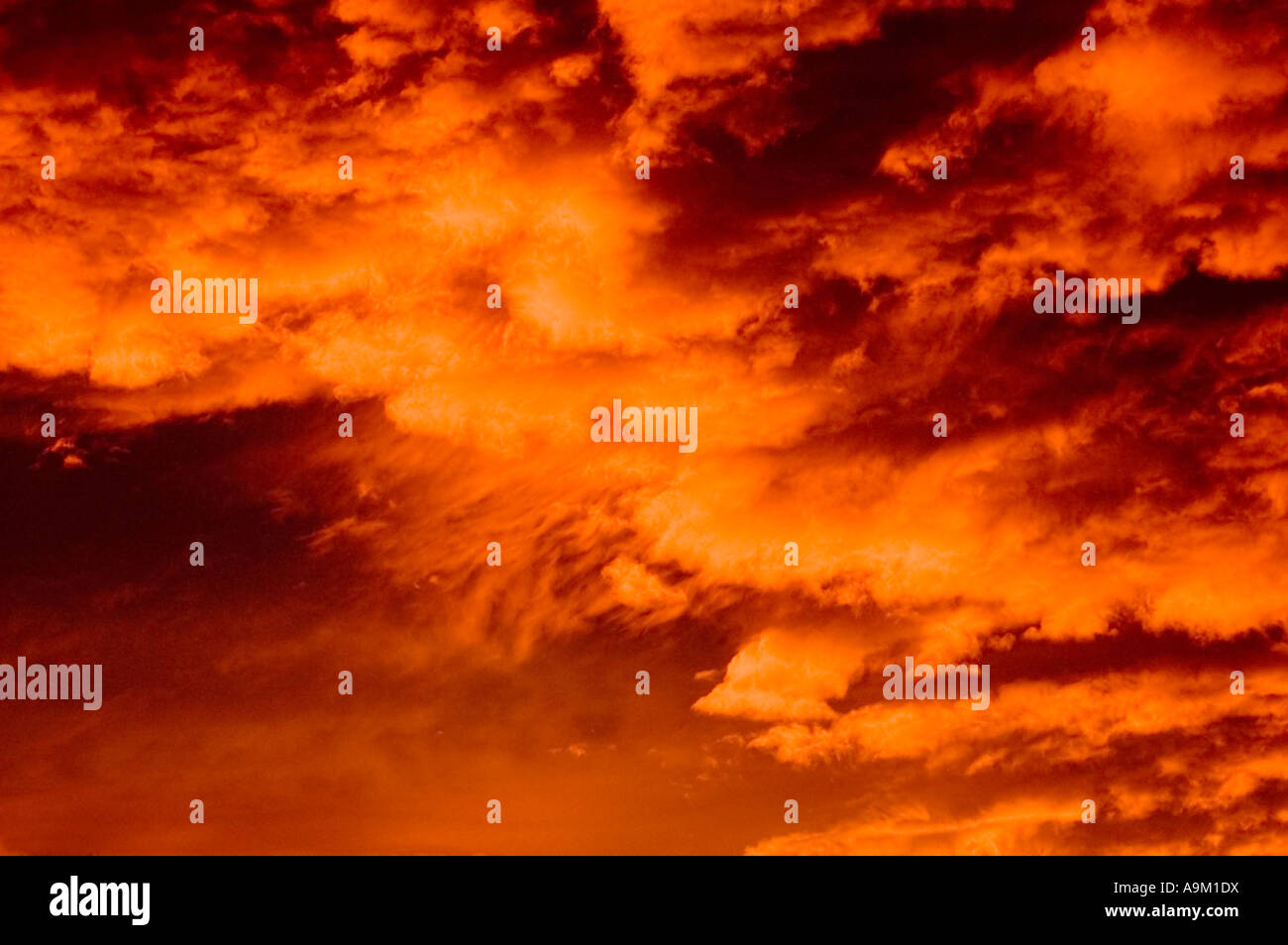 clouds at sunset with intense color Stock Photo - Alamy