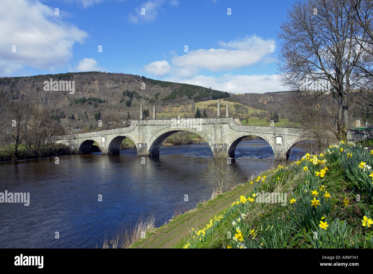 General Wade's Bridge spanning the River Tay at Aberfeldy in Scotland ...