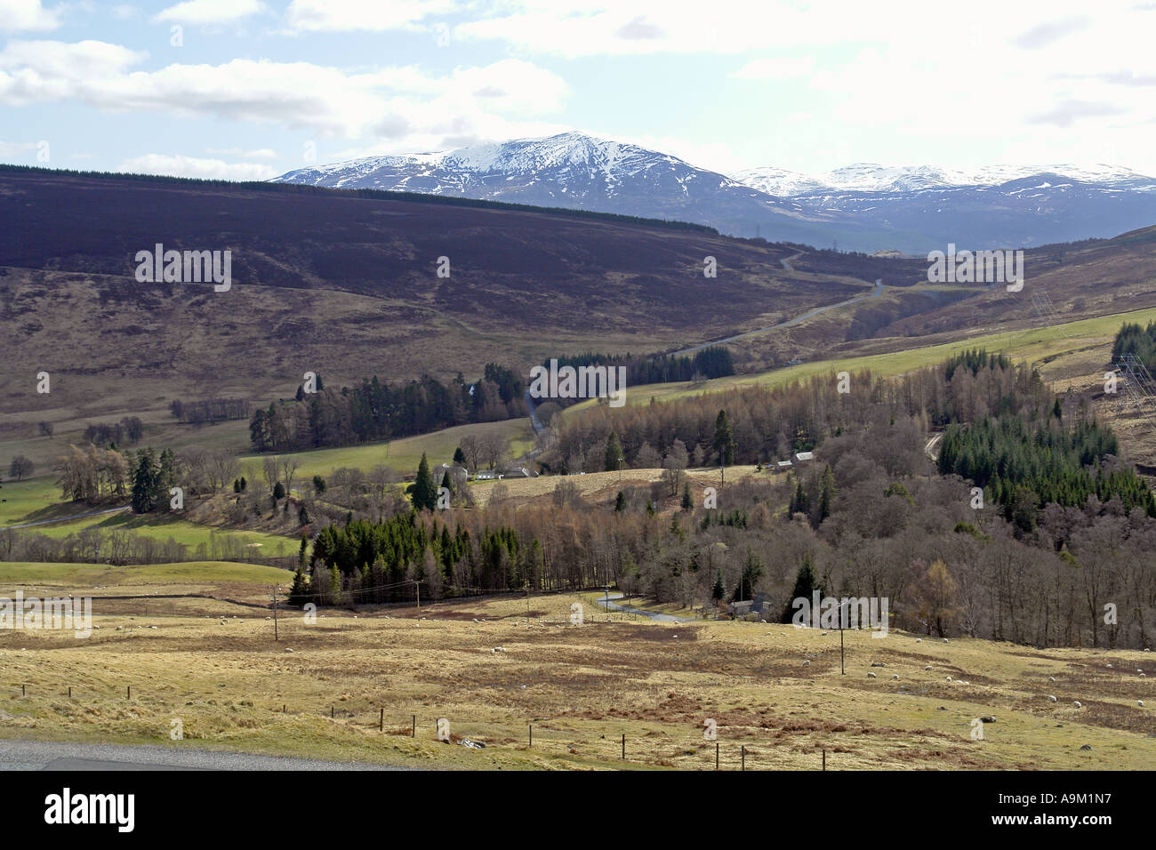Scottish mountain Schiehallion at 1083 metres viewed from near the B847 ...