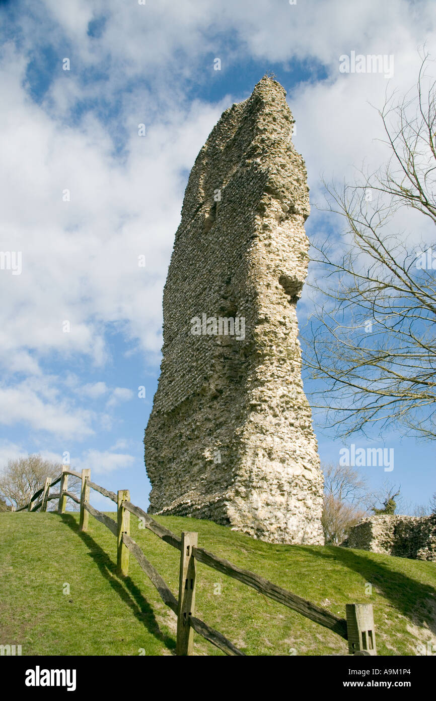 bramber castle ruins in west sussex Stock Photo - Alamy