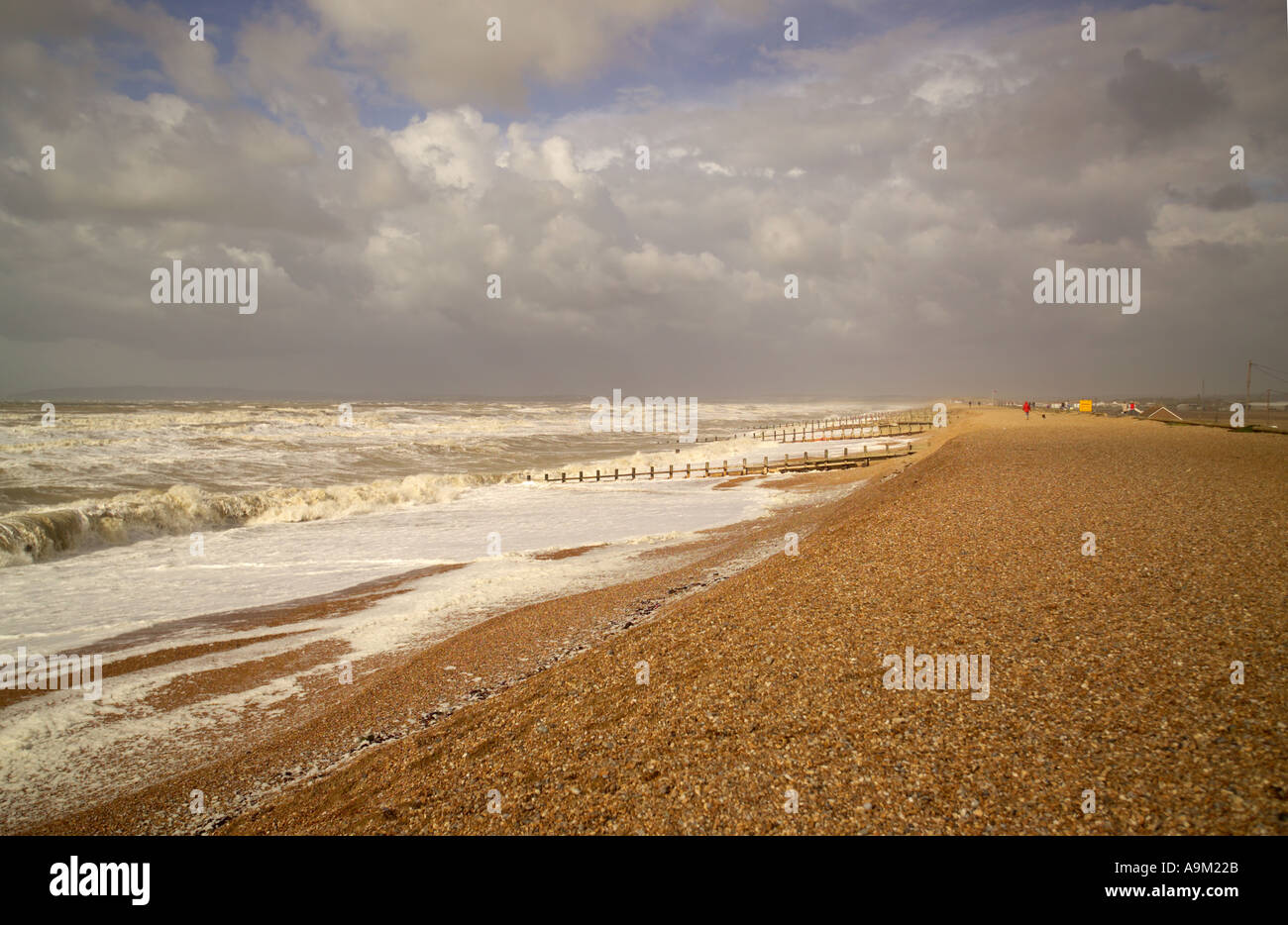 Beach at Camber Sands East Sussex during Gale Stock Photo - Alamy