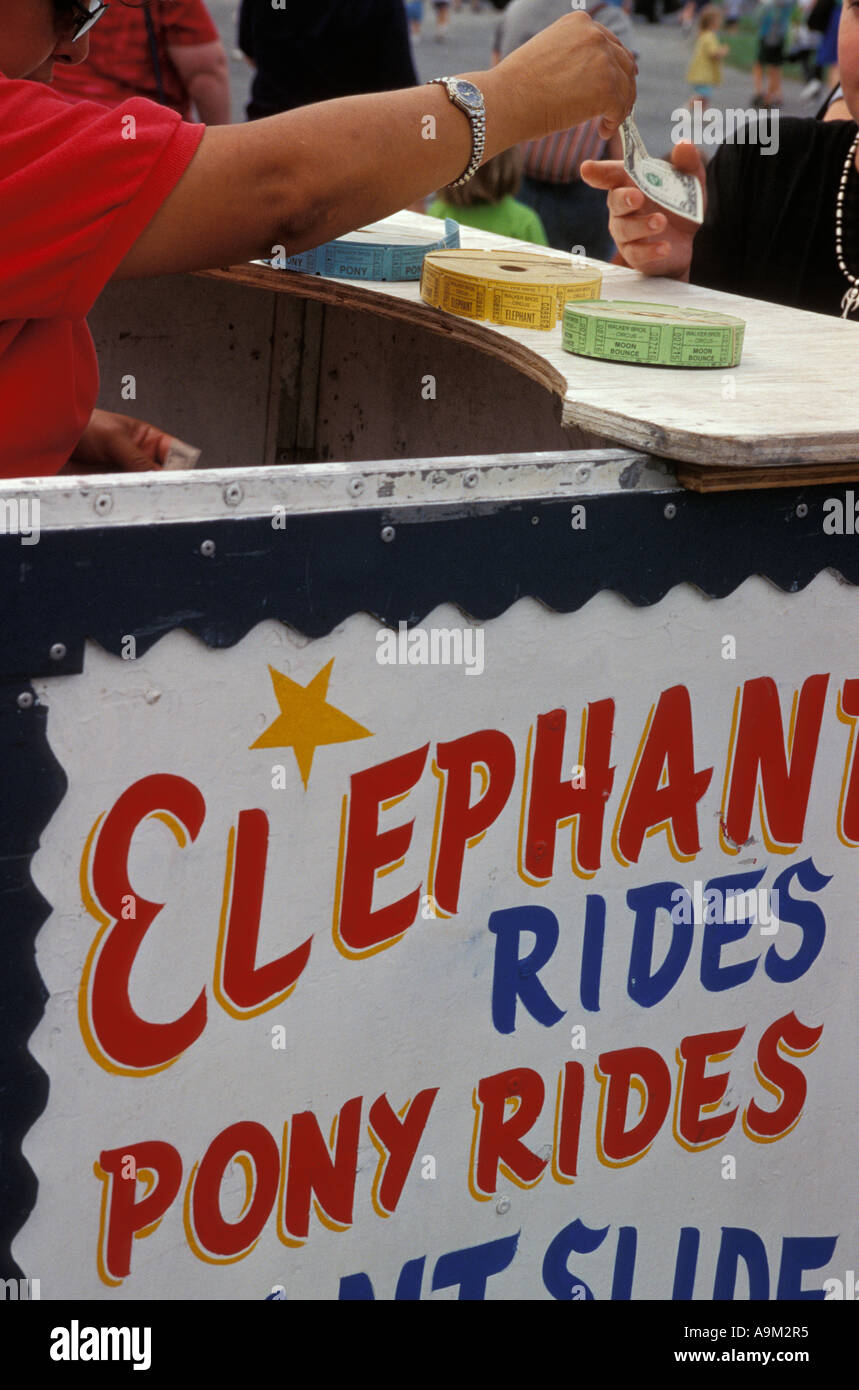 Walker Bros. Brothers Circus ticket booth elephant pony rides Stock ...