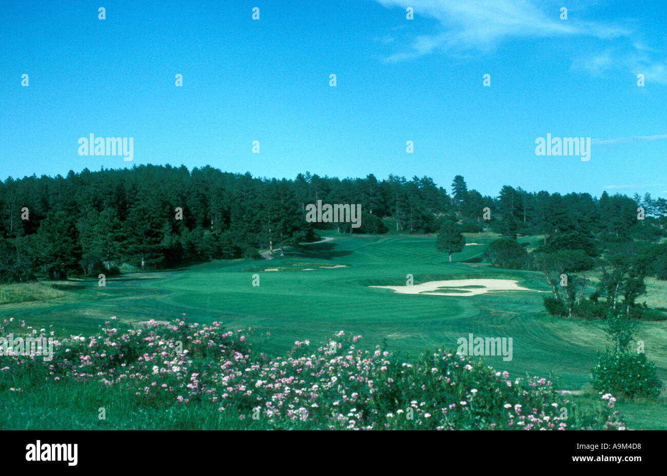 Castle Pines Colorado America USA 6th Hole Stock Photo - Alamy