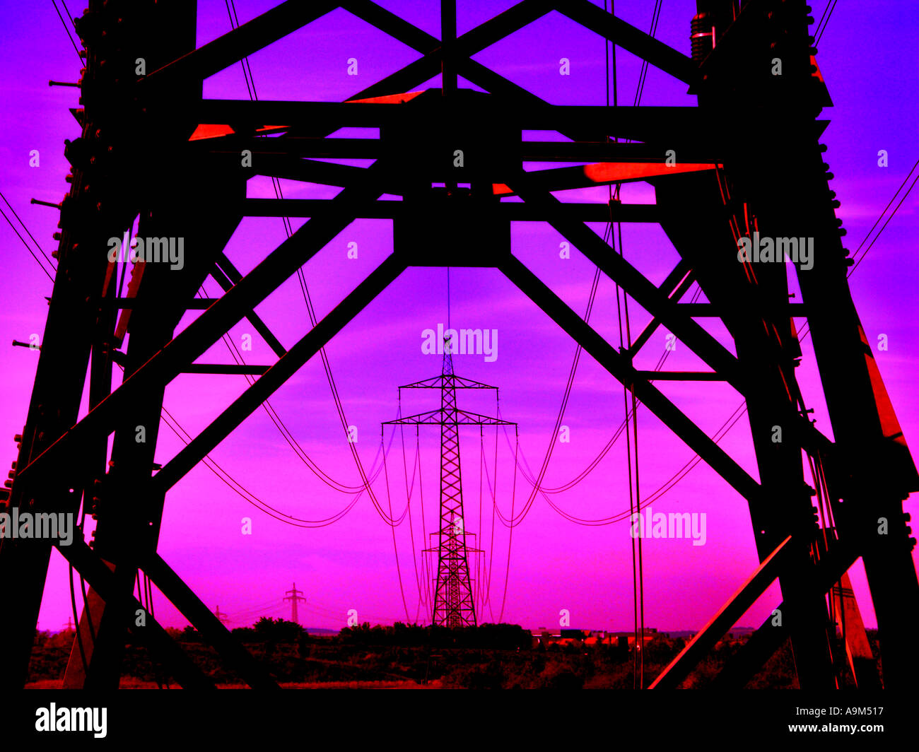 symbolic symbol POWER SUPPLY energy strom stream current branch ...