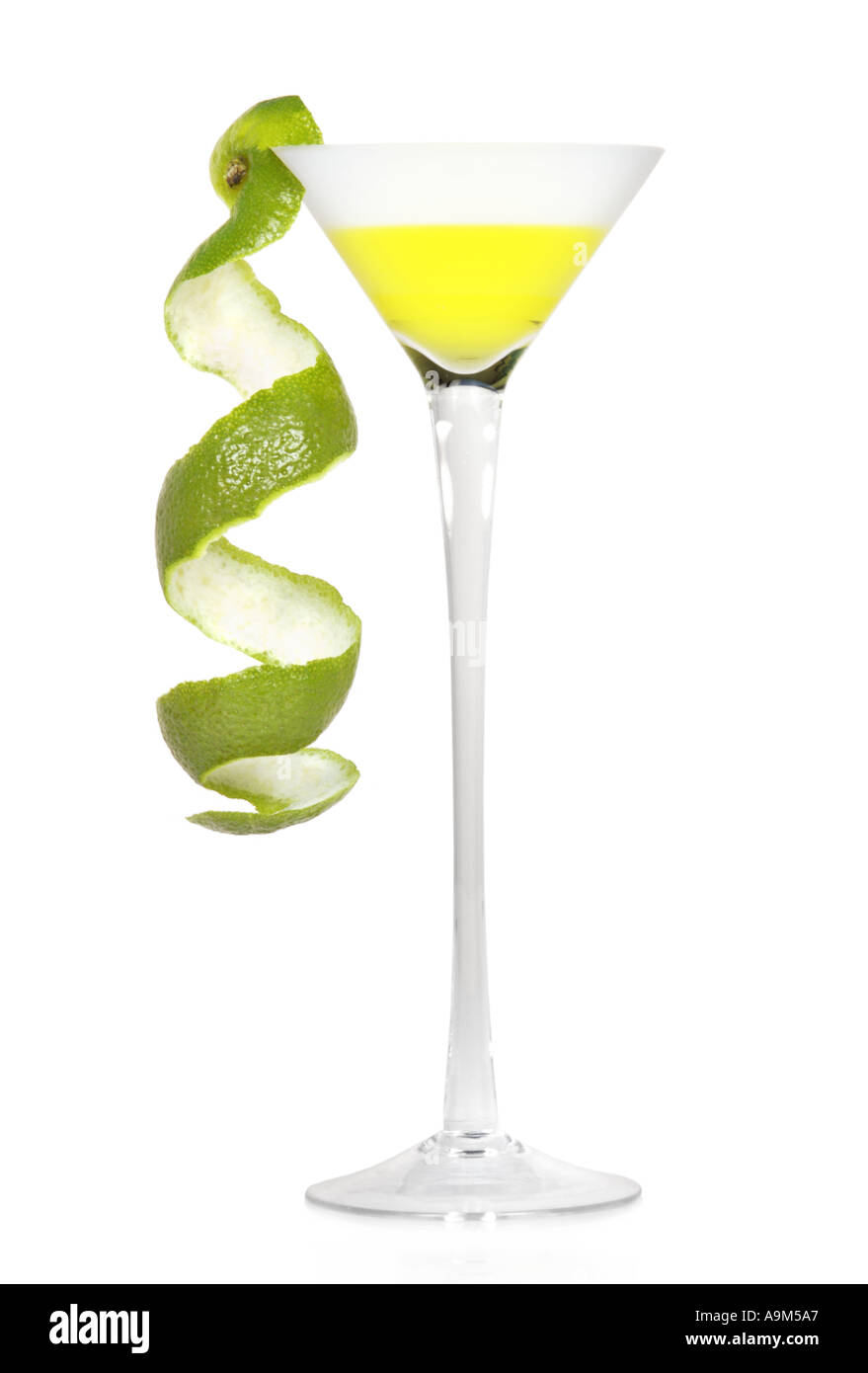 my fancy yellow green lemon drink summer refreshment spiral Stock Photo ...