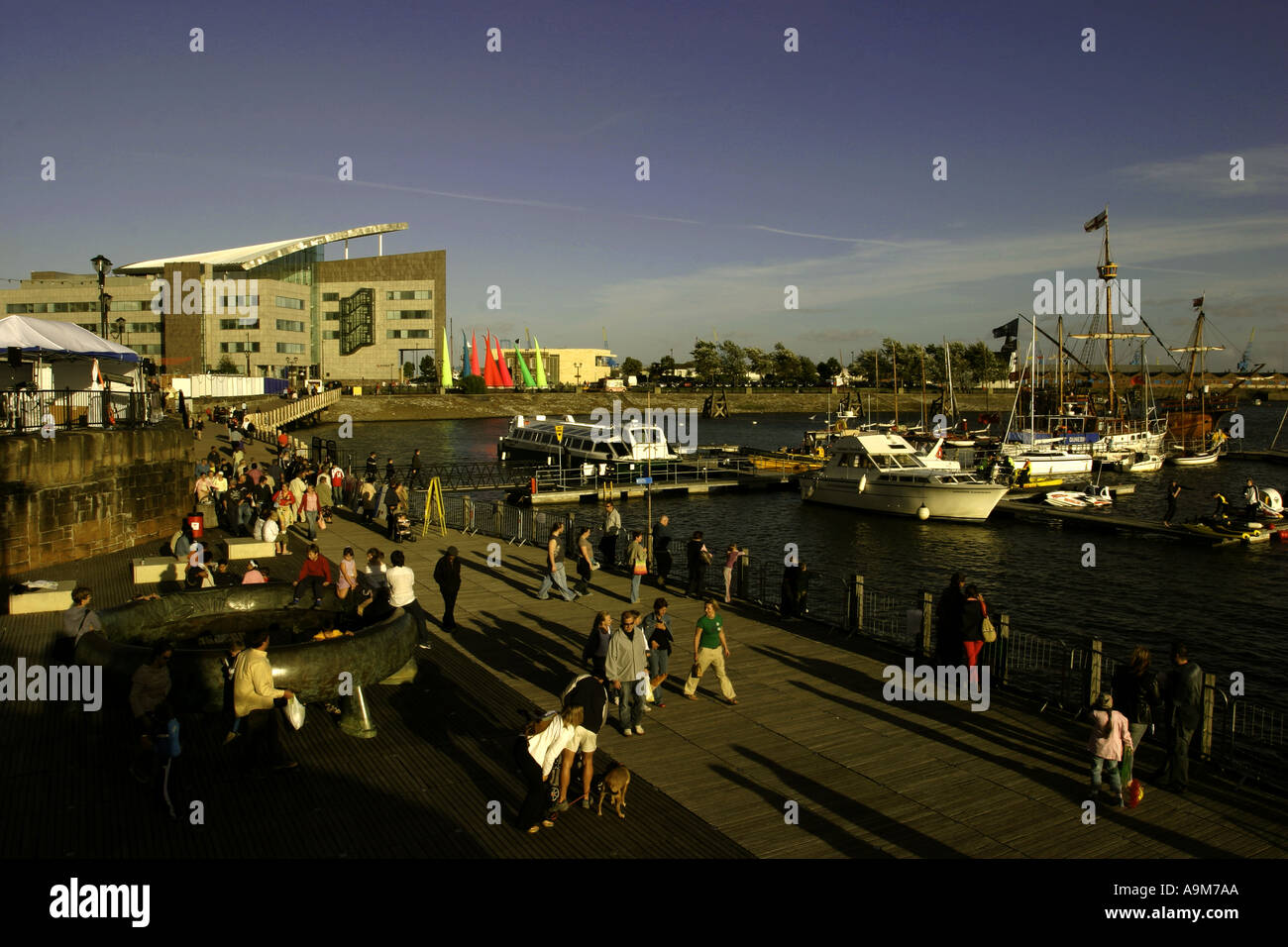 Harbour Front Mermaid Quay Cardiff Bay South Wales Stock Photo - Alamy