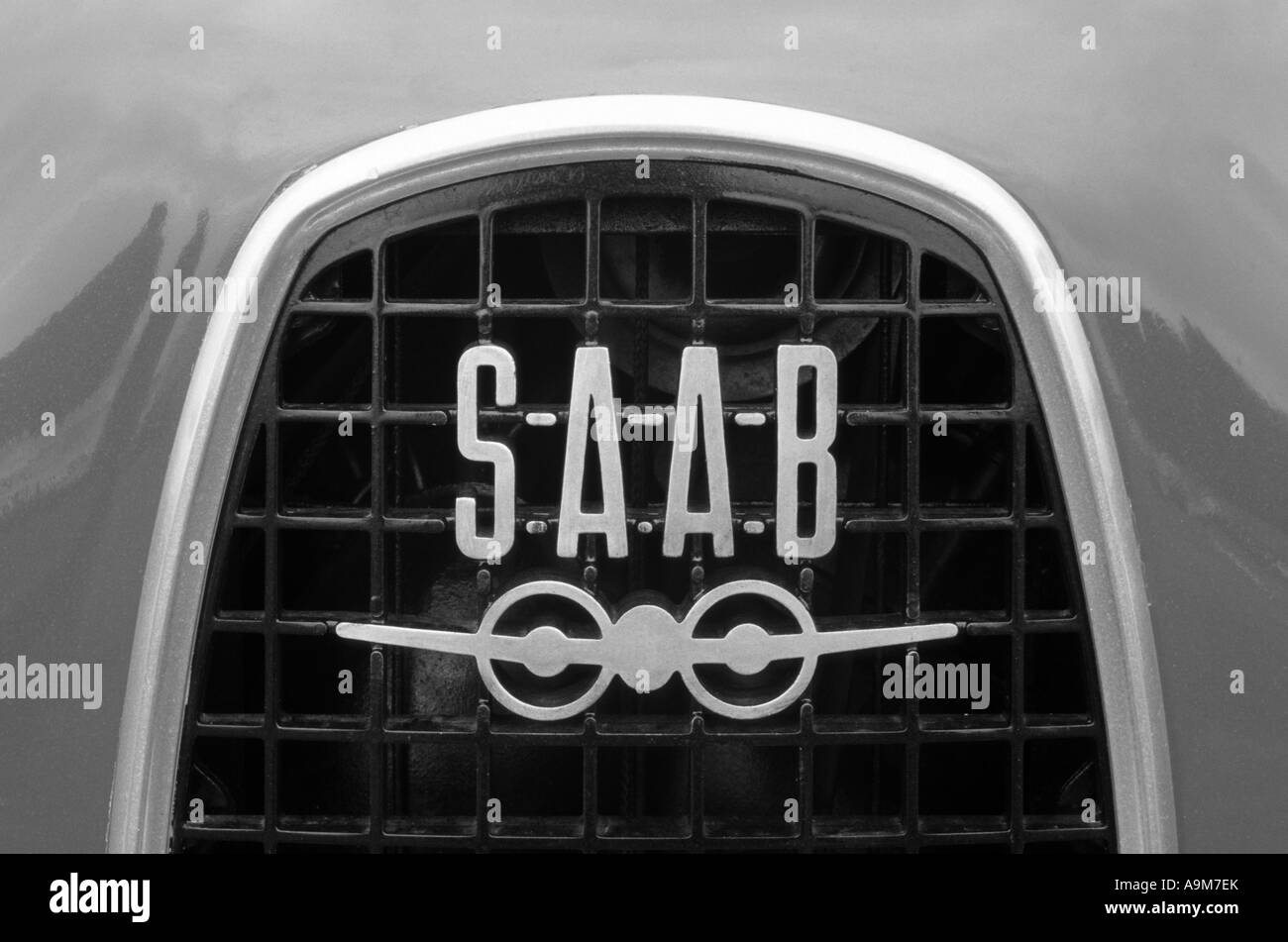 Saab car badge. Swedish car manufacturer 1949 to date. Saab car auto ...