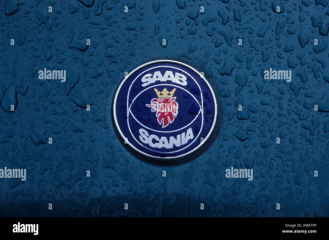 Saab 9000. Swedish car manufacturer 1949 to date. Saab car auto badge ...