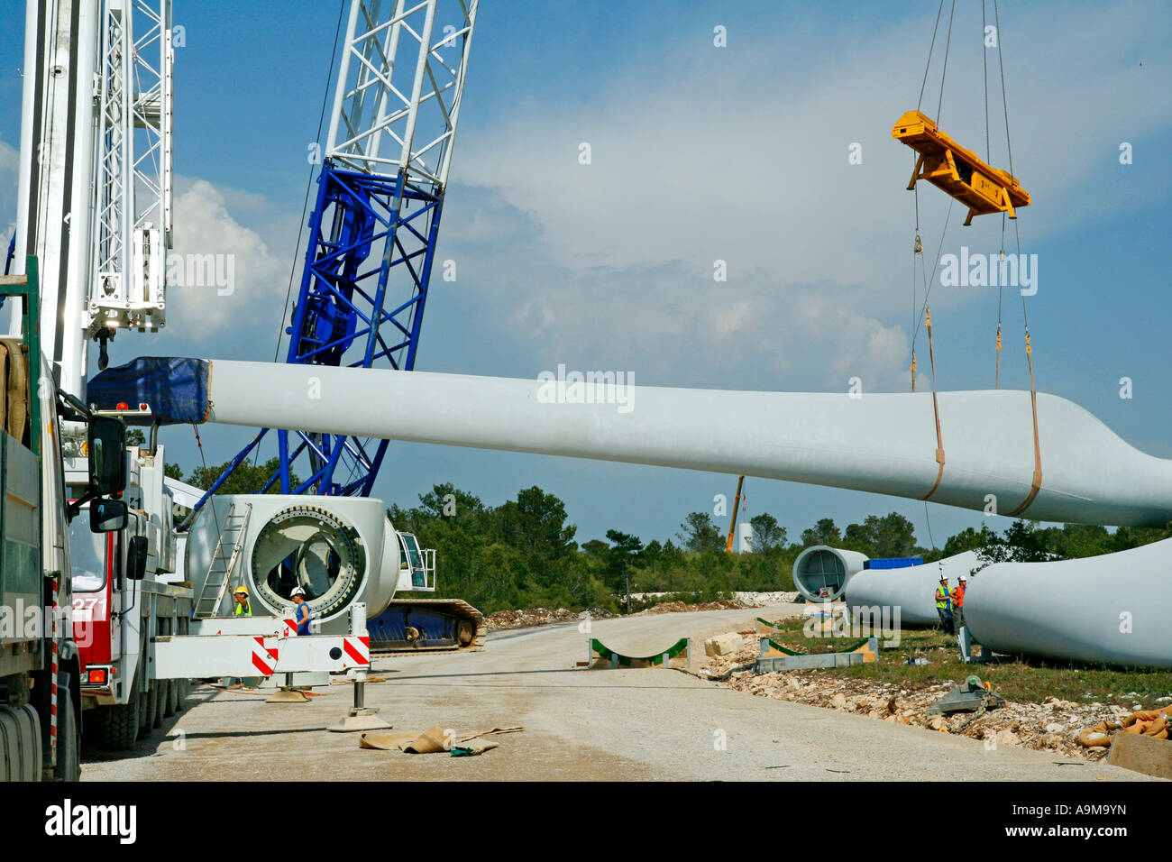 Blade for wind generator. Lleida, Spain Stock Photo - Alamy