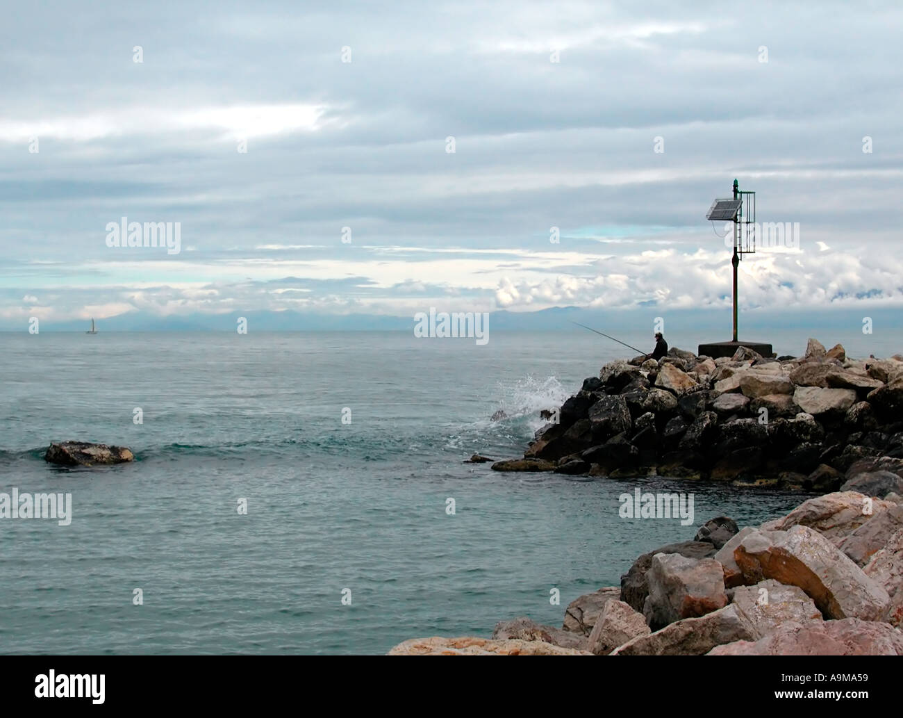 Mediterranean sea by the beach of Pisa Stock Photo - Alamy