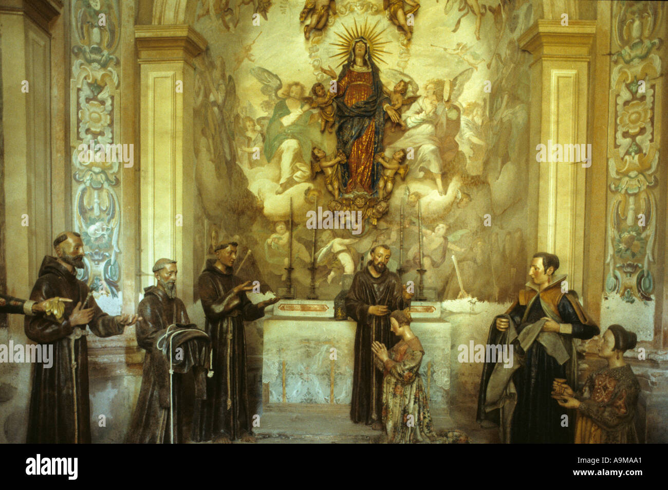 scenic artwork of th clothing of Saint Clara by St Francis with full ...