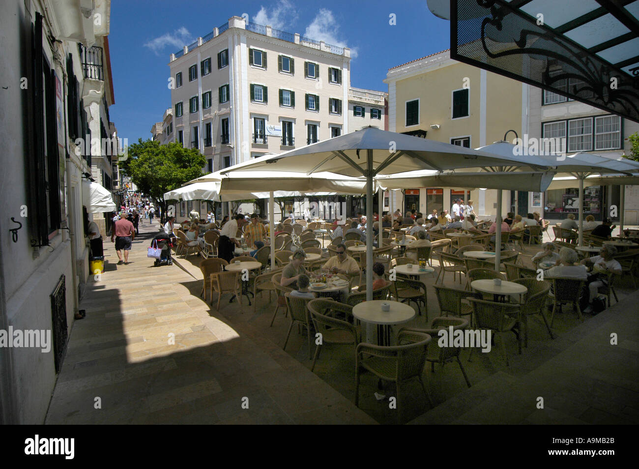 city square in the historic center of Mao or Mahon Stock Photo - Alamy