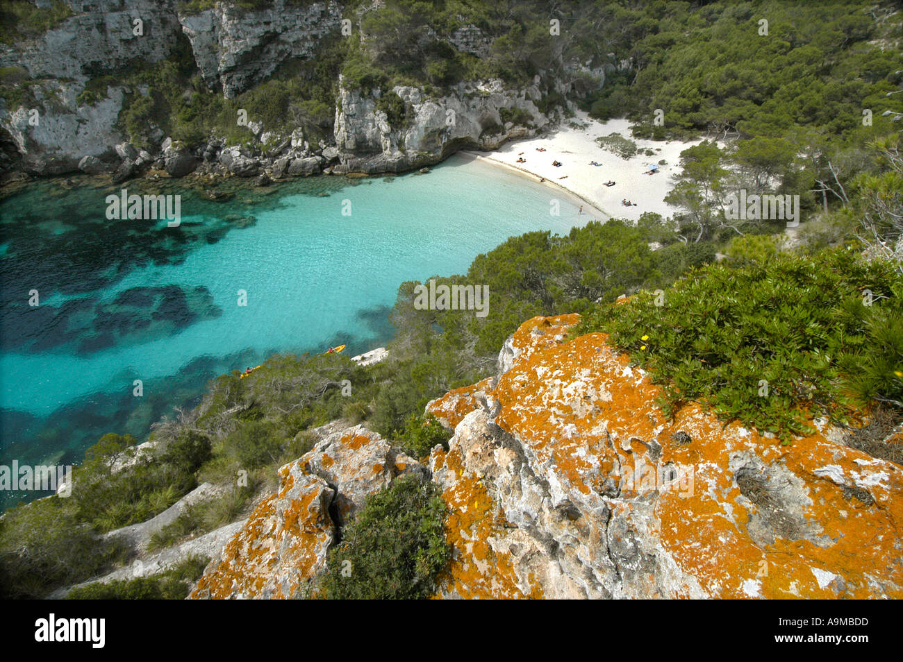 beach of Cala Macarelleta Stock Photo - Alamy