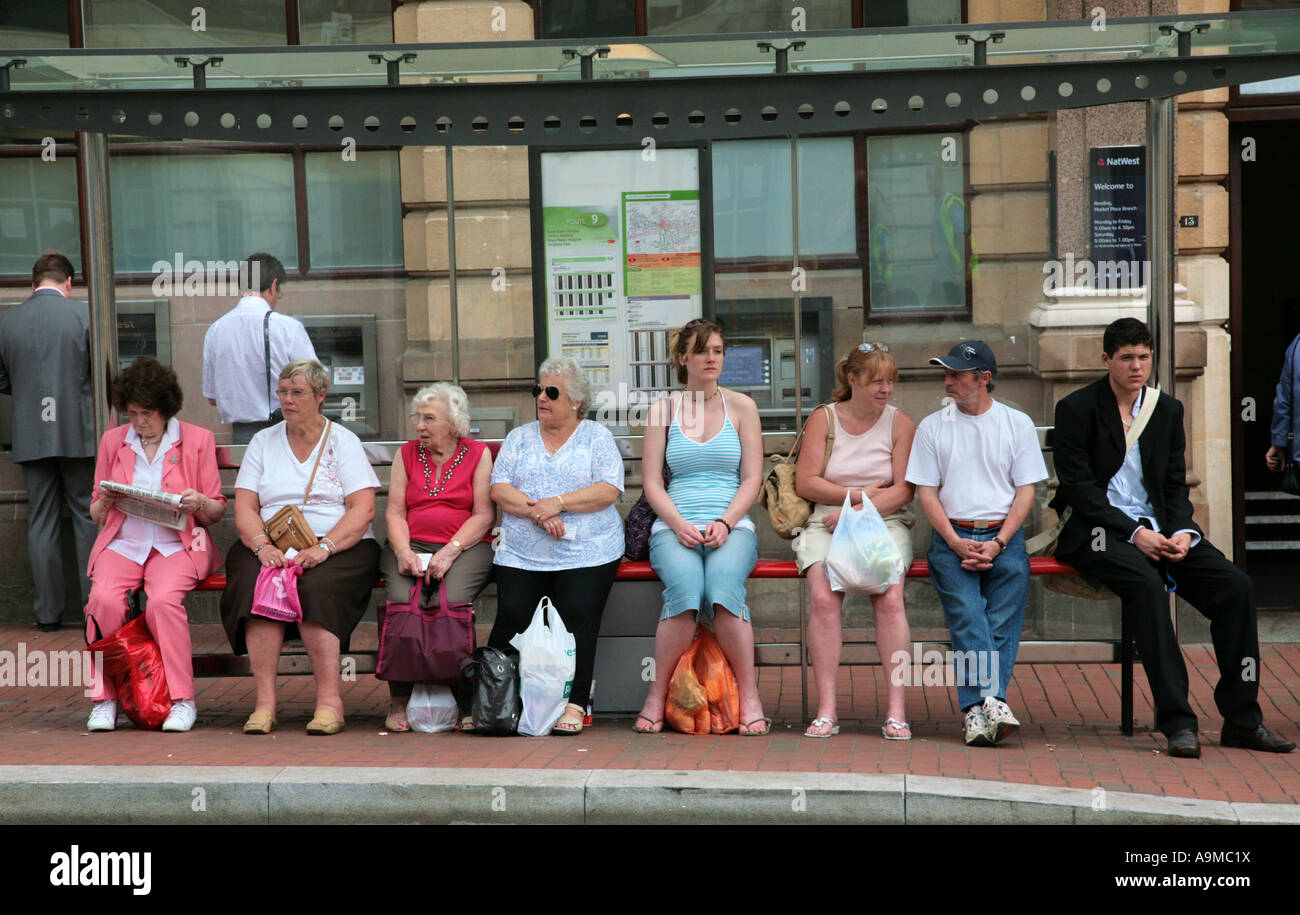 Waiting at the bus stop hi-res stock photography and images - Alamy