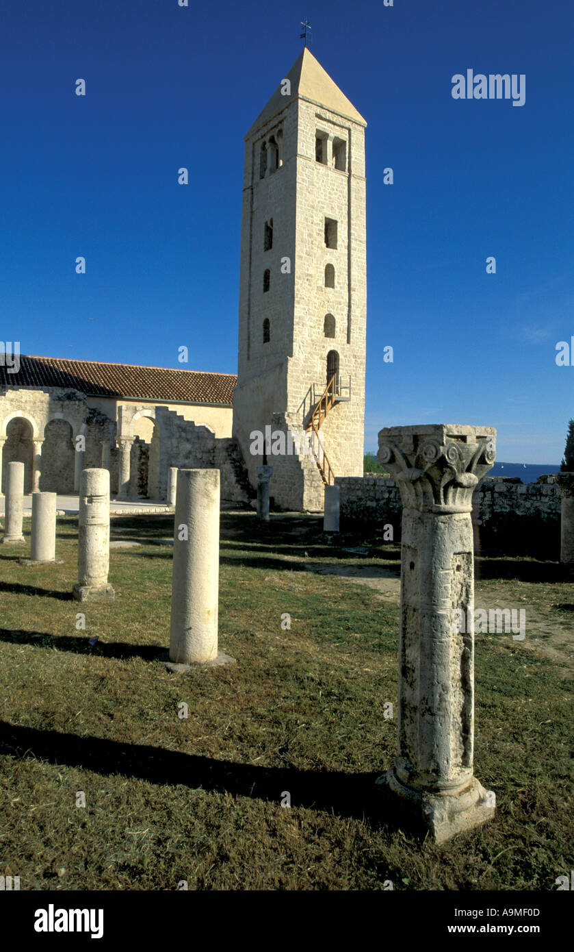 roman church tower in the historic center of Rab Stock Photo - Alamy