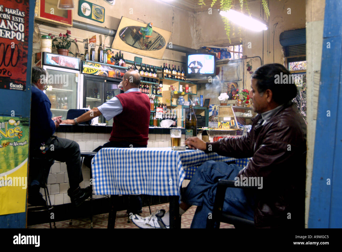 Small local bar interior Valparaiso Chile Stock Photo - Alamy