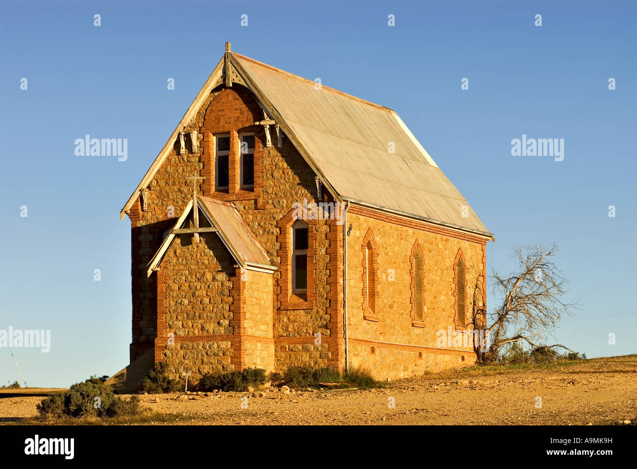 church in outback silverton Stock Photo - Alamy