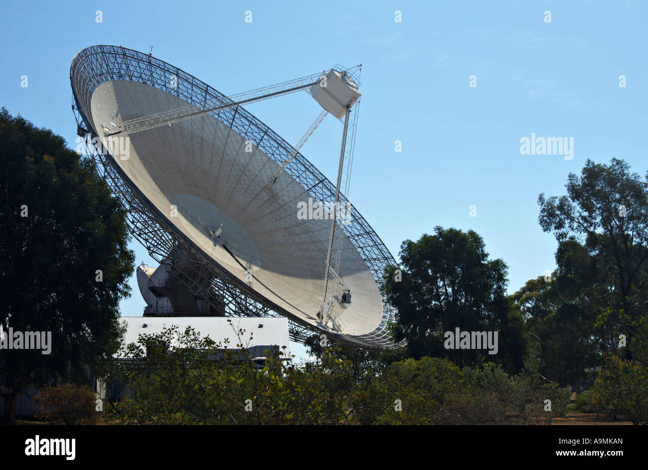the huge satellite dish that is the receiver for parkes radio telescope ...
