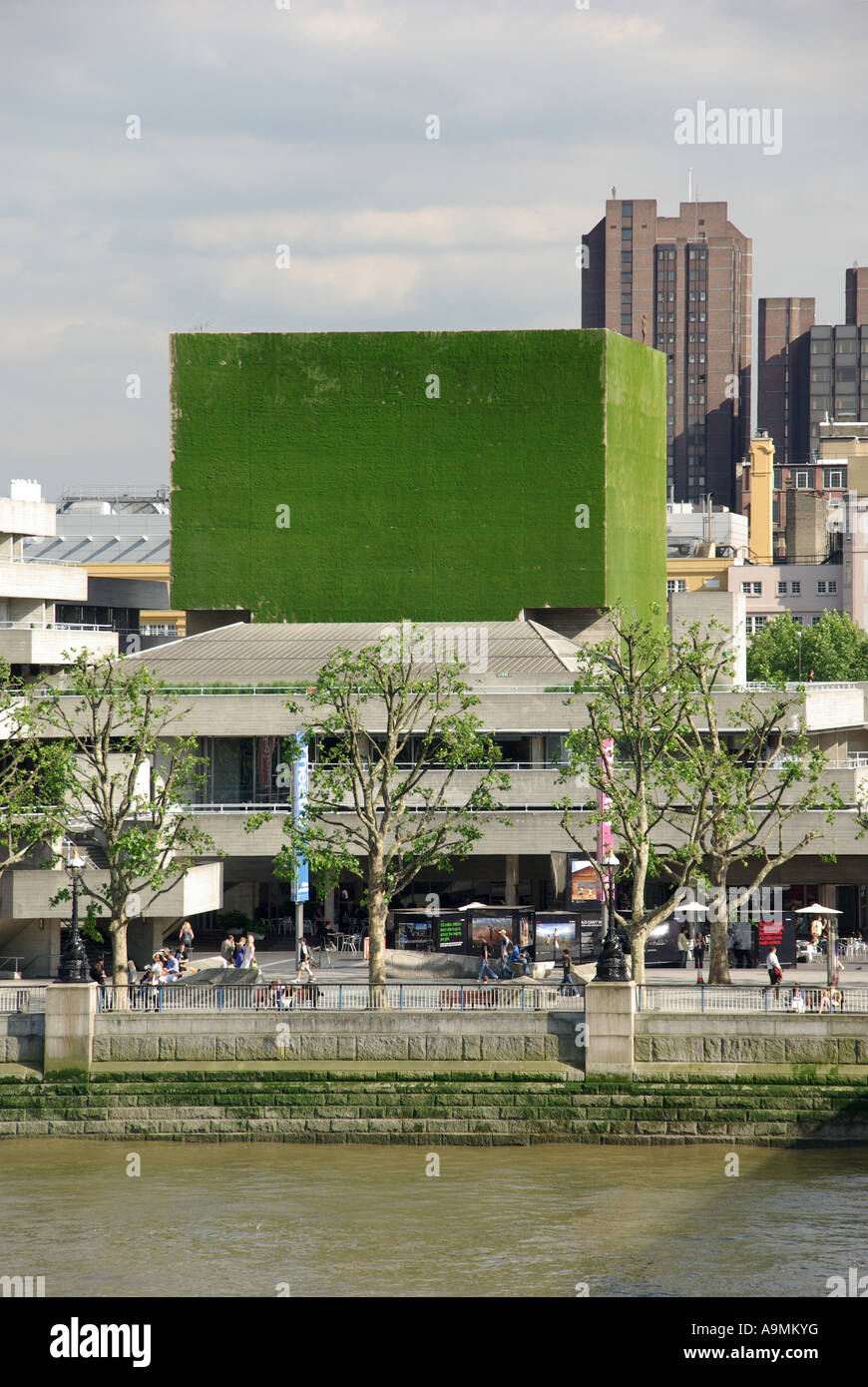 London River Thames waterside Festival Hall South Bank complex growing ...