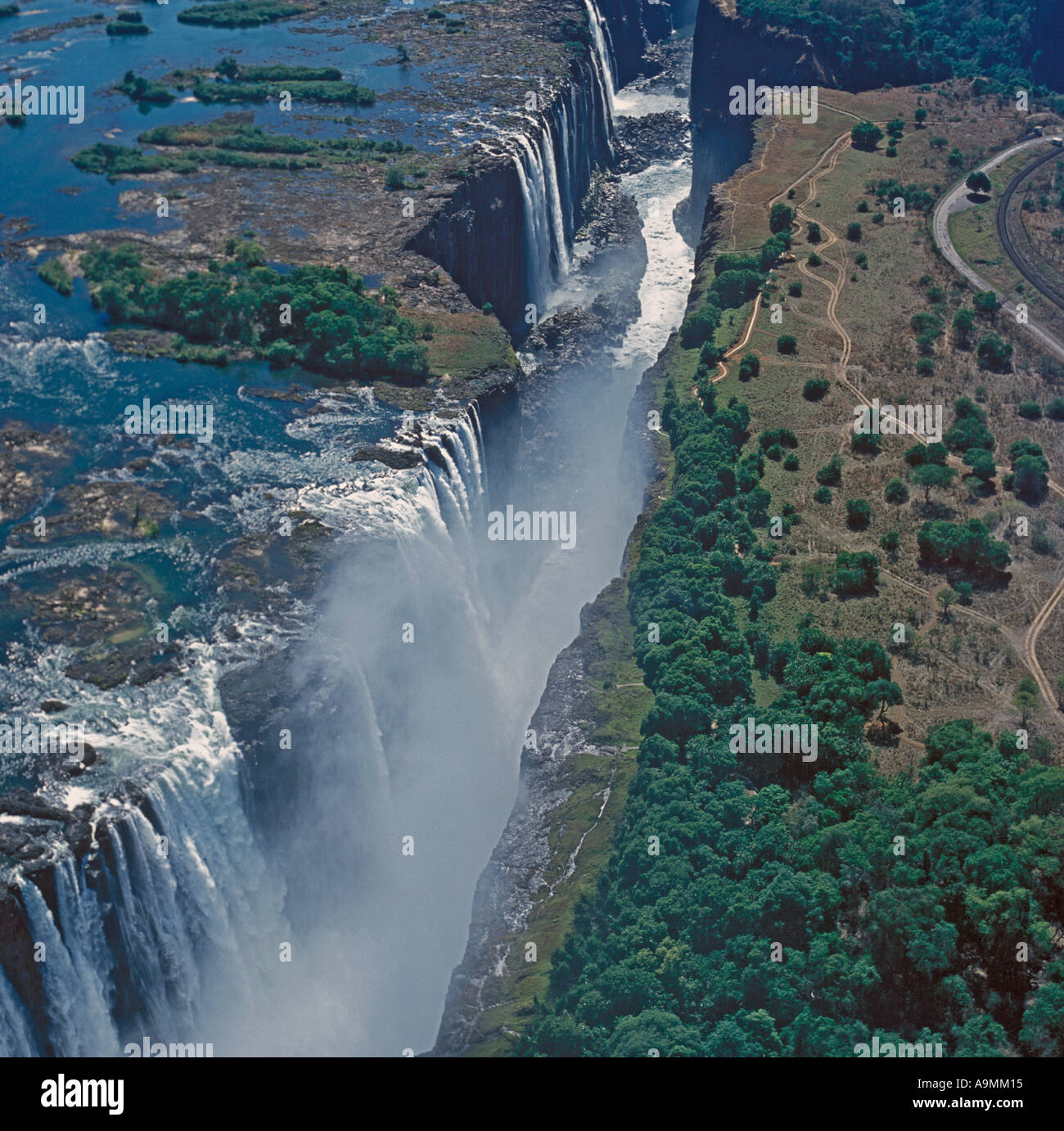 Waterfall Africa Aerial view of Victoria Falls Zimbabwe Stock Photo - Alamy