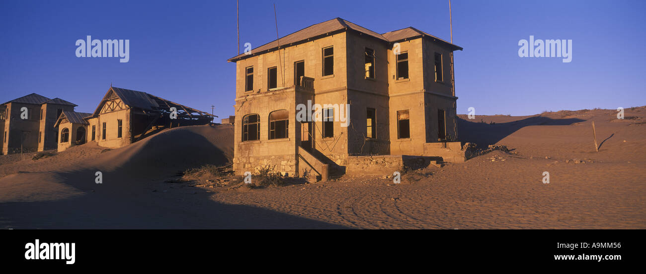 Sand encroaching on buildings of abandoned diamond mining town of ...